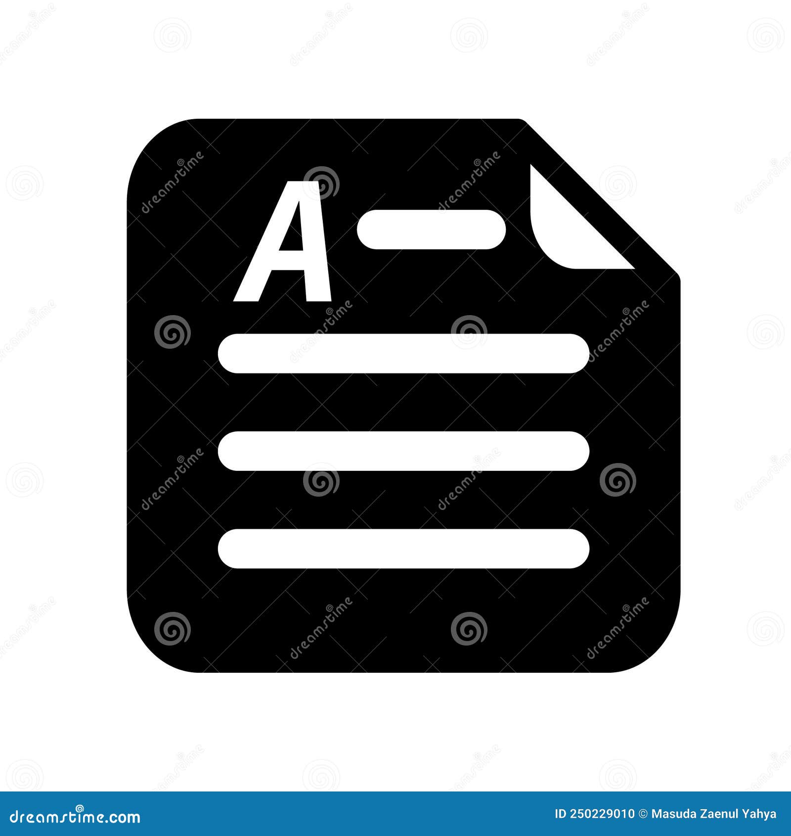 Document Icon stock vector. Illustration of vector, form - 250229010