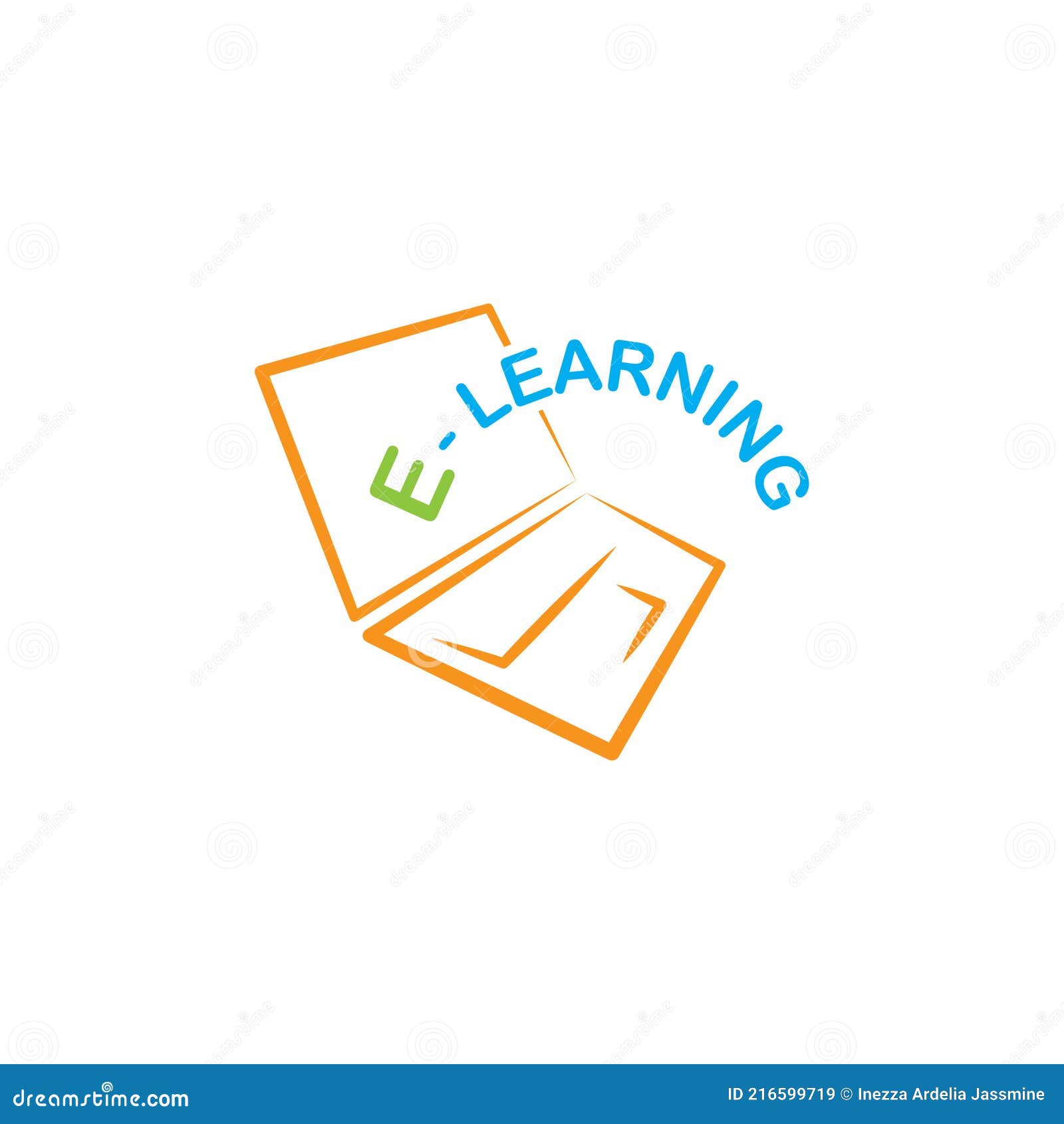 E Learning Vector Logo Design Stock Vector - Illustration of elearning ...