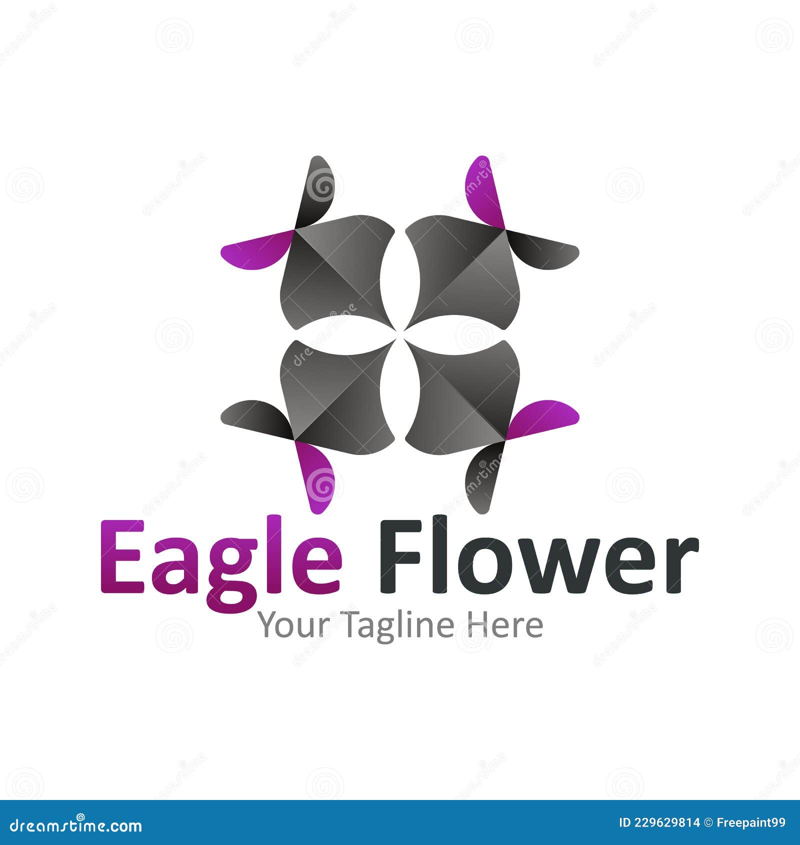 Illustration Vector Graphic of Eagle Flower Logo, Suitable for Flora ...