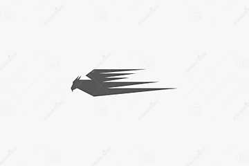 Fast Attack Eagle Silhouette Logo Stock Vector - Illustration of ...