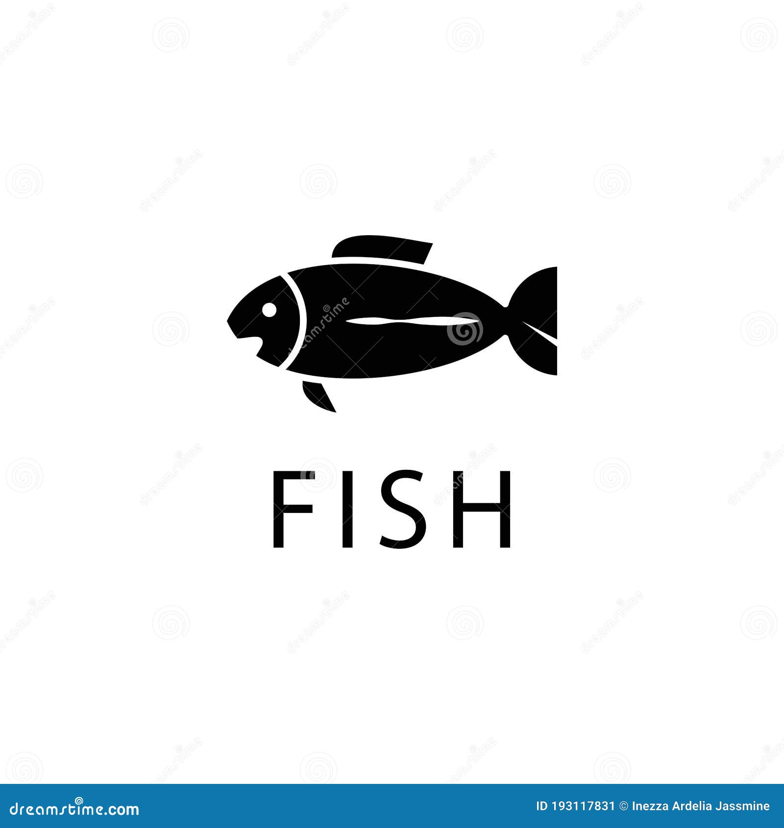 Fish Icon, Symbol Design Template Stock Vector - Illustration of marine ...