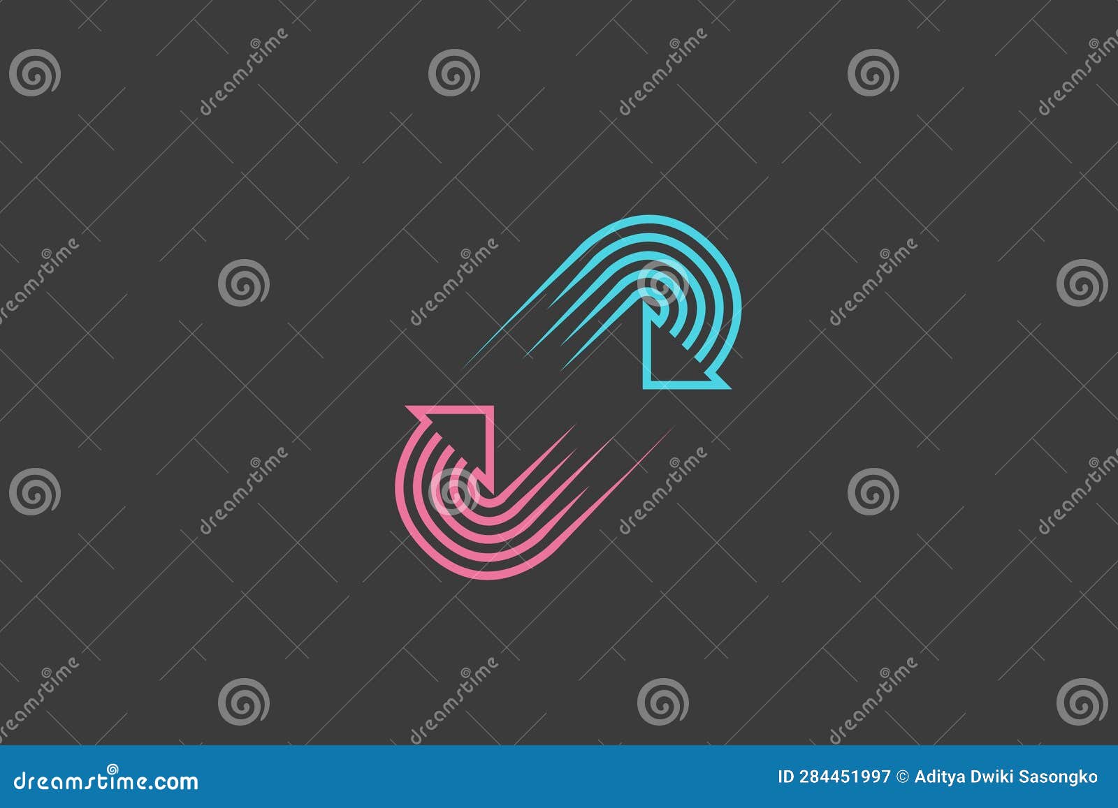 Flow Arrow Digital Move Logo Stock Vector - Illustration of design ...