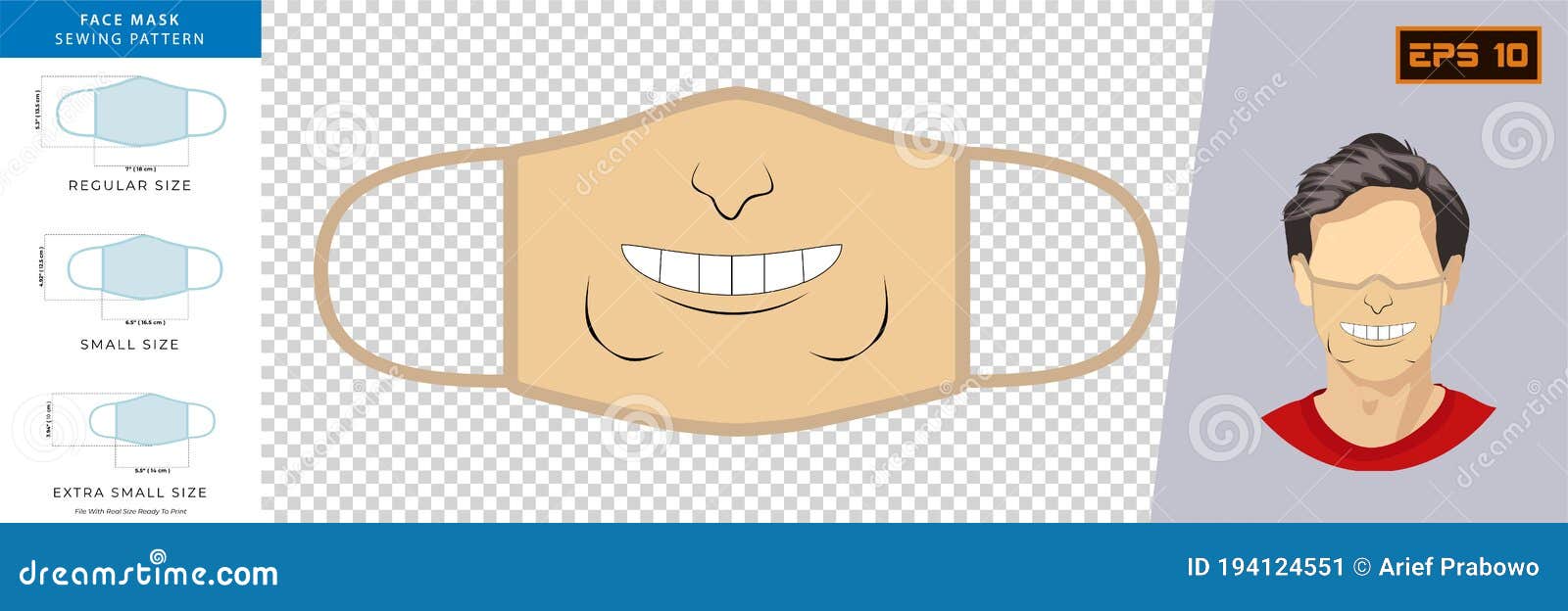 Illustration Vector Graphic of Funny Masks with Emotion Expression in ...