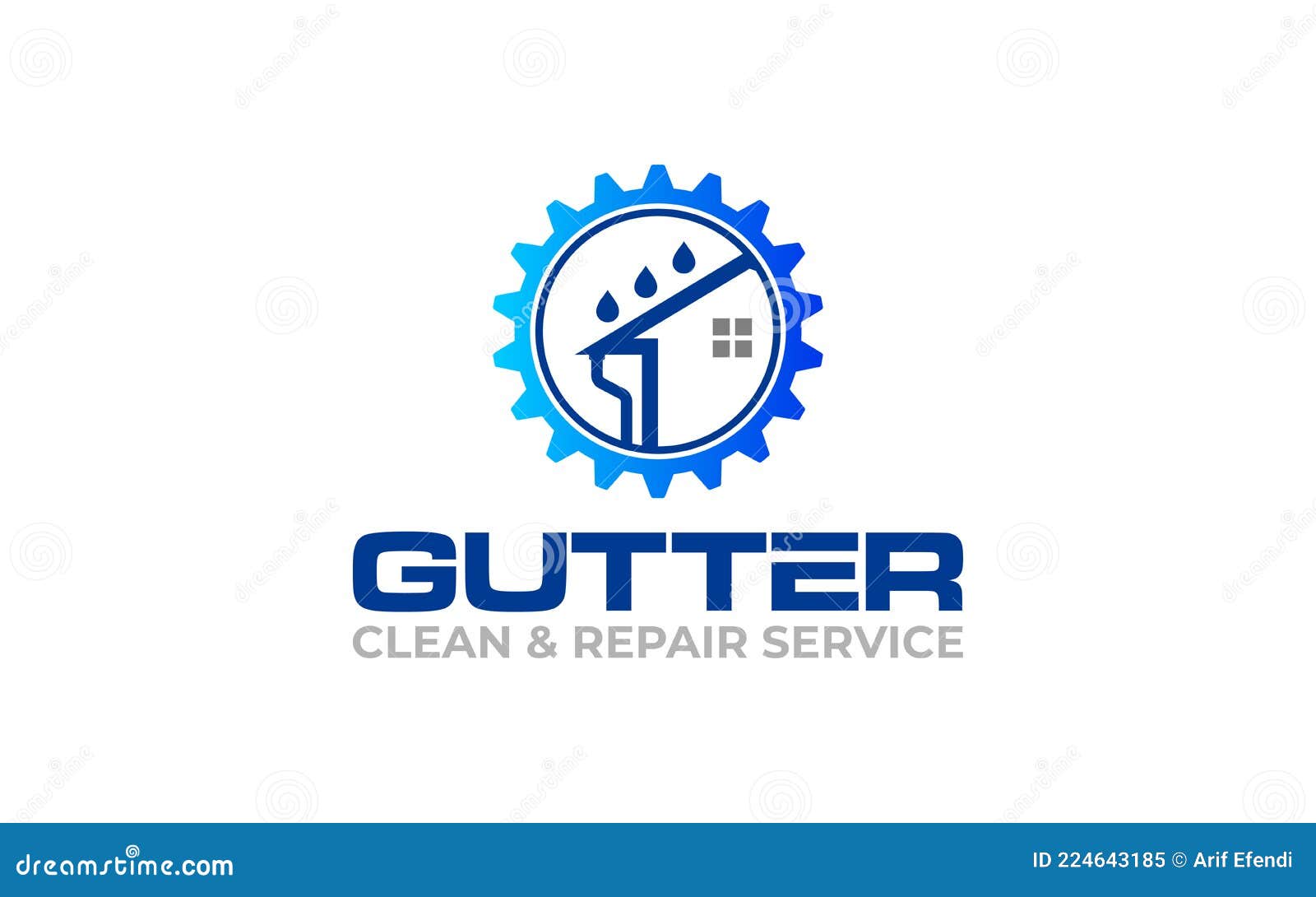 Illustration Vector Graphic of Gutter Installation and Repair Service ...