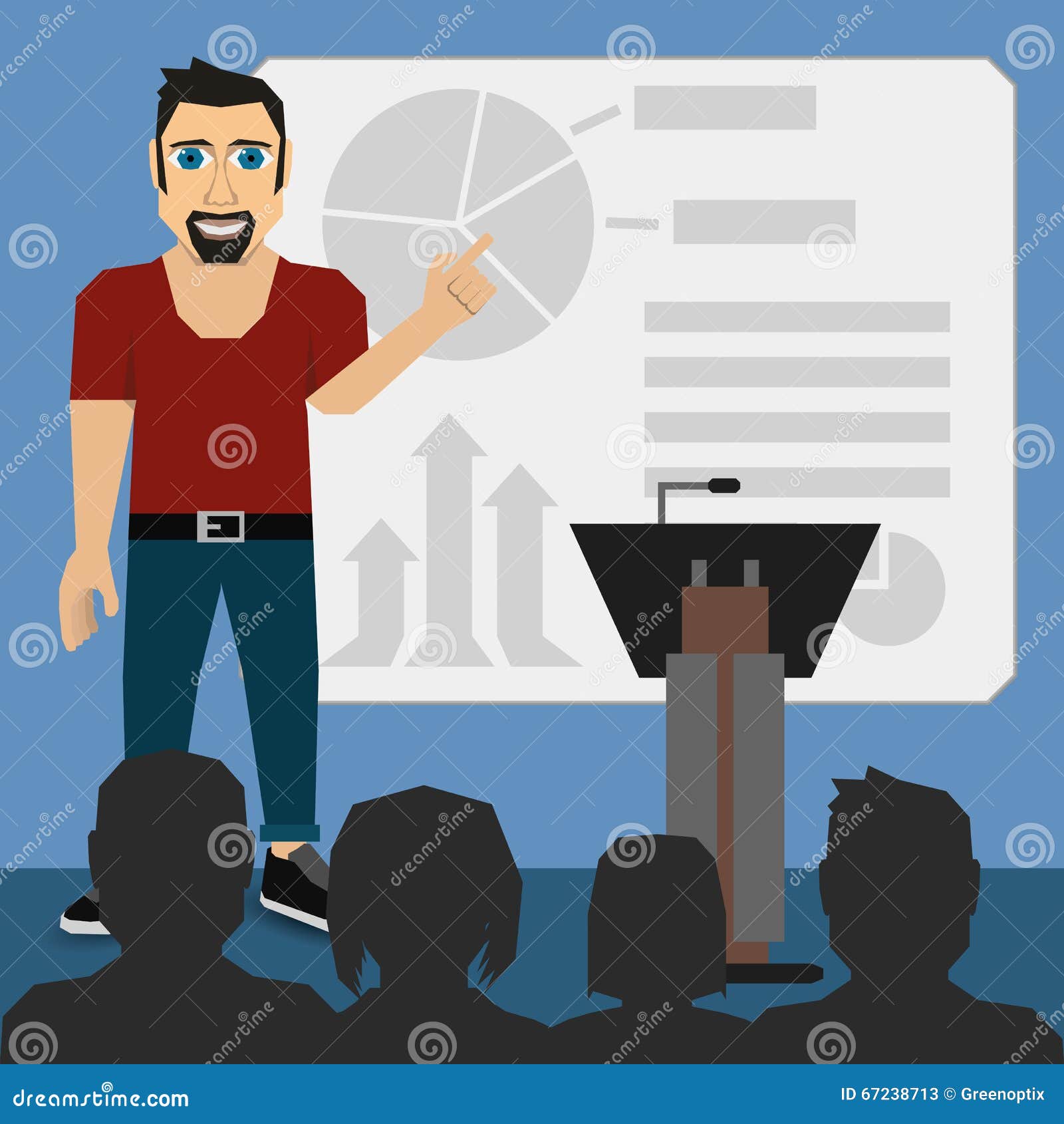 Illustration Vector Graphic Guy Presentation Stock Vector ...