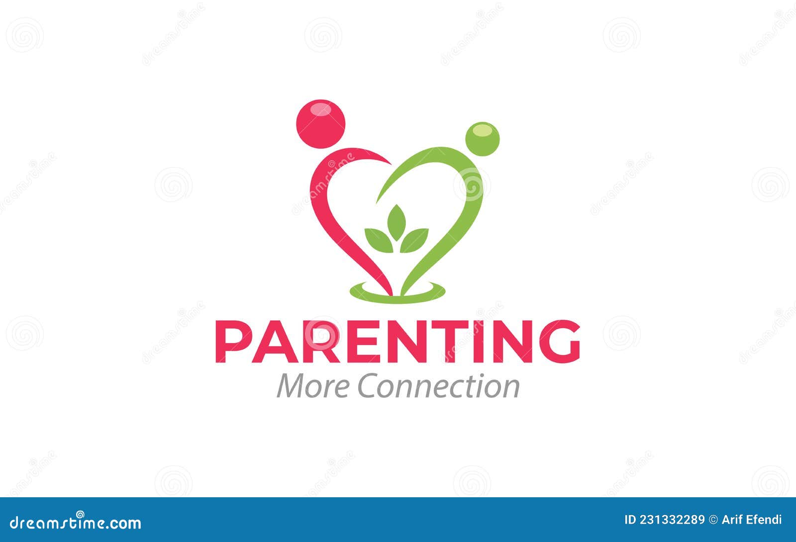Illustration Vector Graphic of Healthy Parenting Connecting Logo Design ...