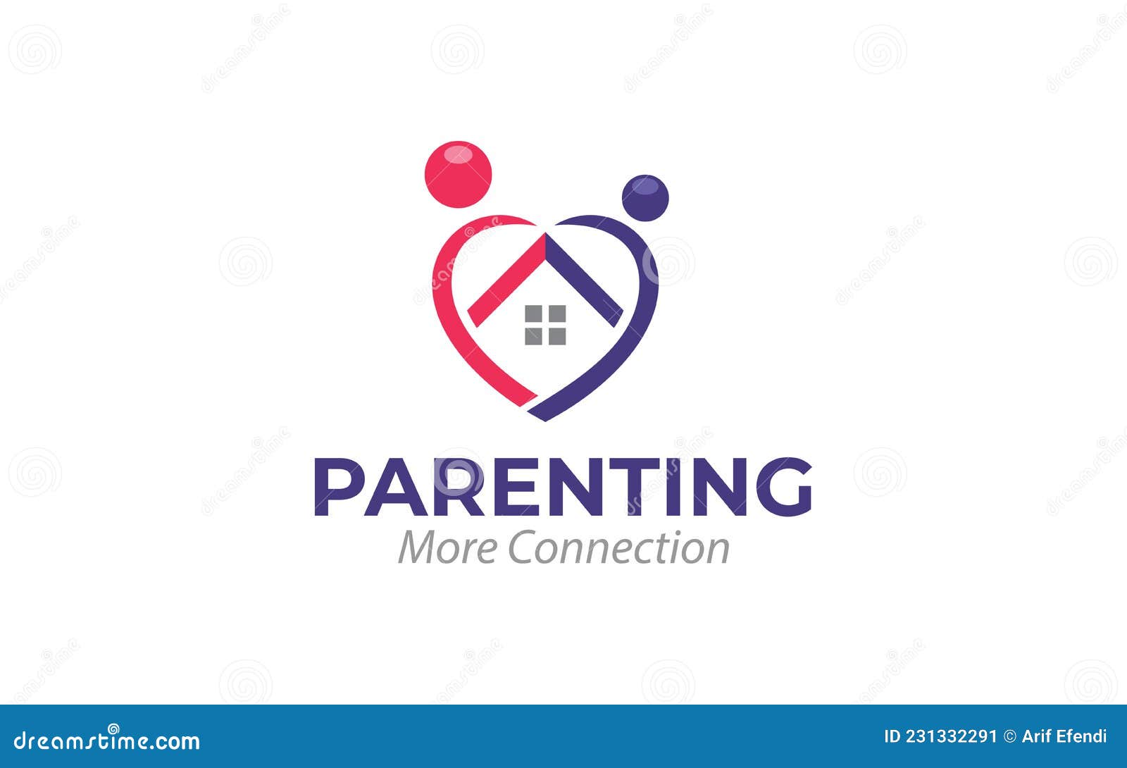 Illustration Vector Graphic of Healthy Parenting Connecting Logo Design ...