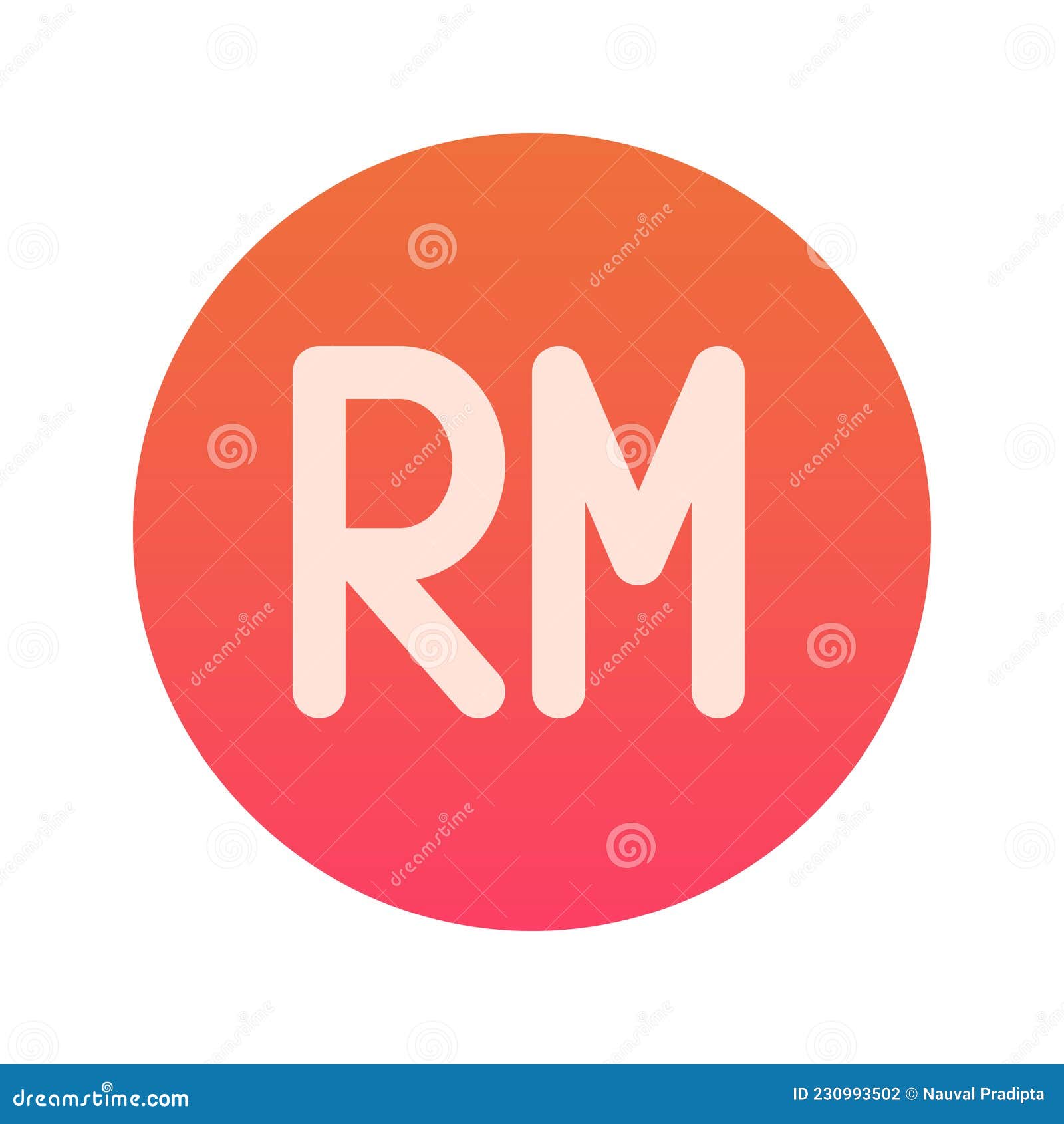Malaysia Ringgit Gradient Style Icon Stock Vector - Illustration of ...