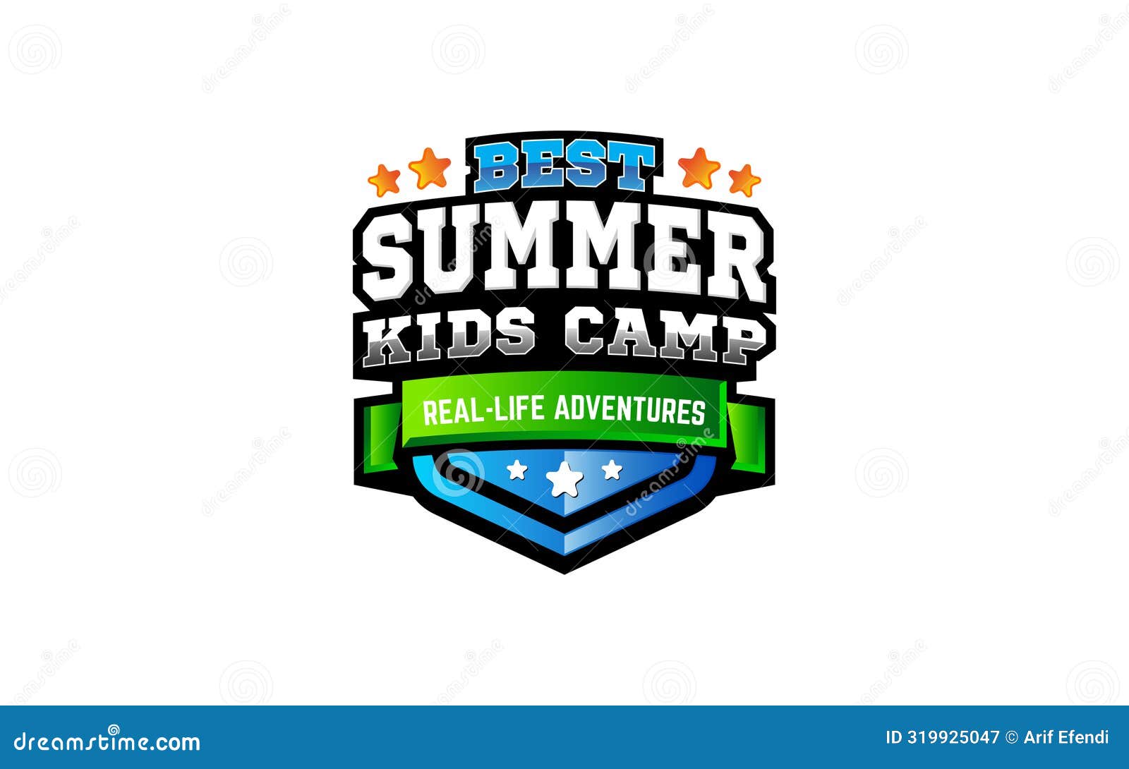 Illustration Vector Graphic of Kids Summer Camp Adventure Logo Design ...