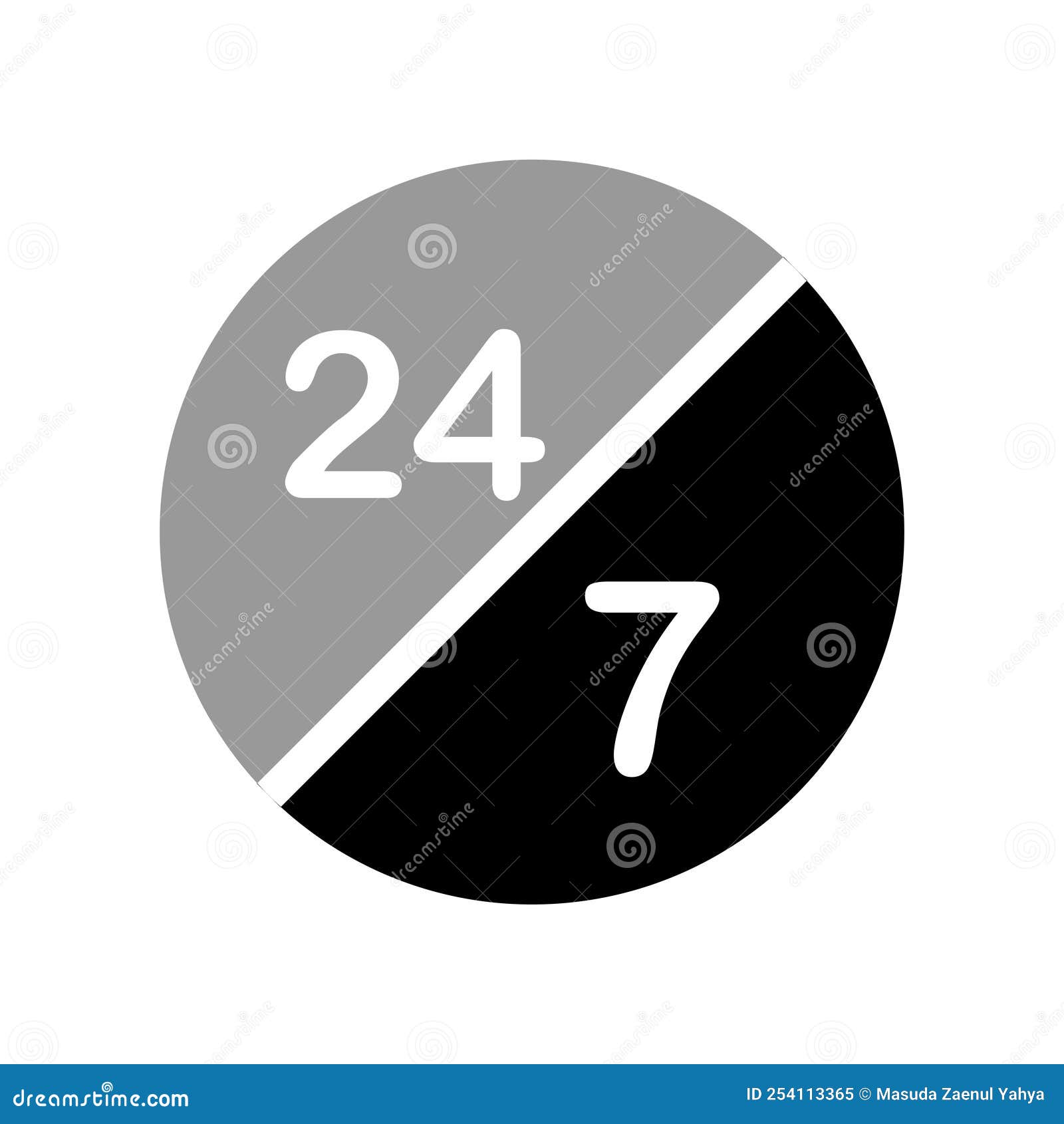 Illustration Vector Graphic of 24 7 Label Icon Stock Vector ...
