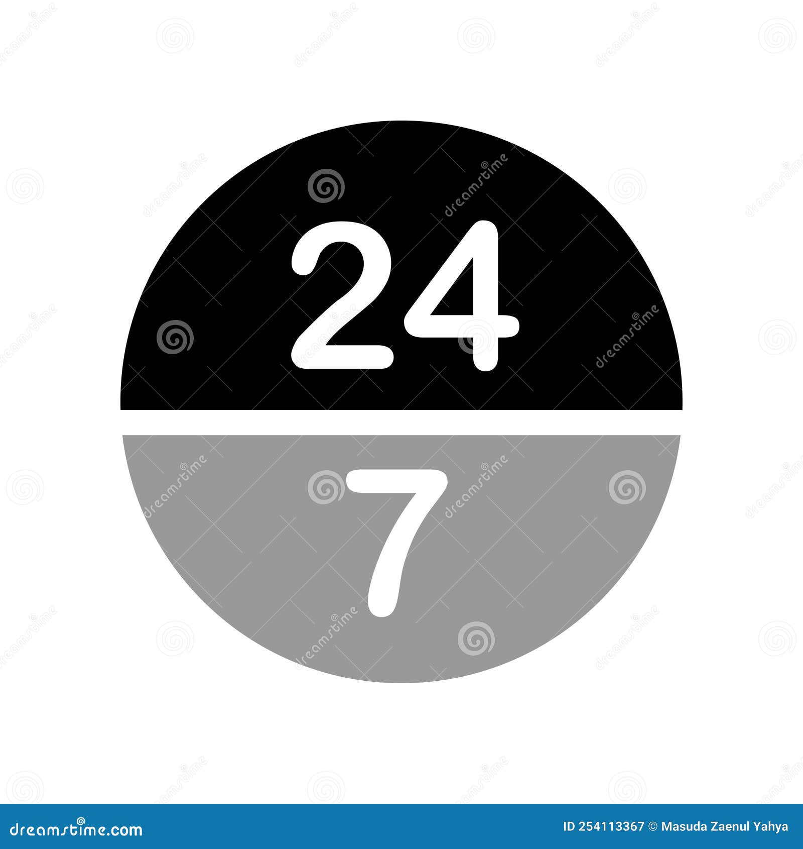 Illustration Vector Graphic of 24 7 Label Icon Stock Vector ...