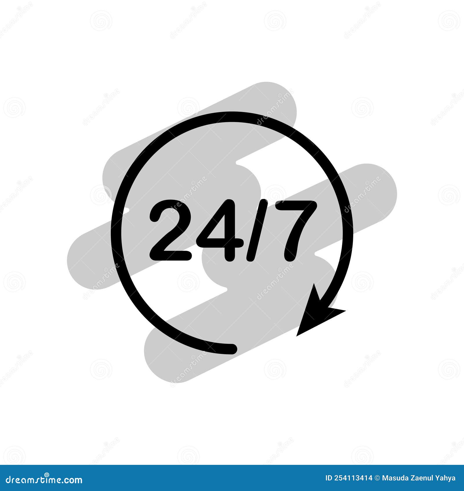 Illustration Vector Graphic of 24 7 Label Icon Stock Vector ...