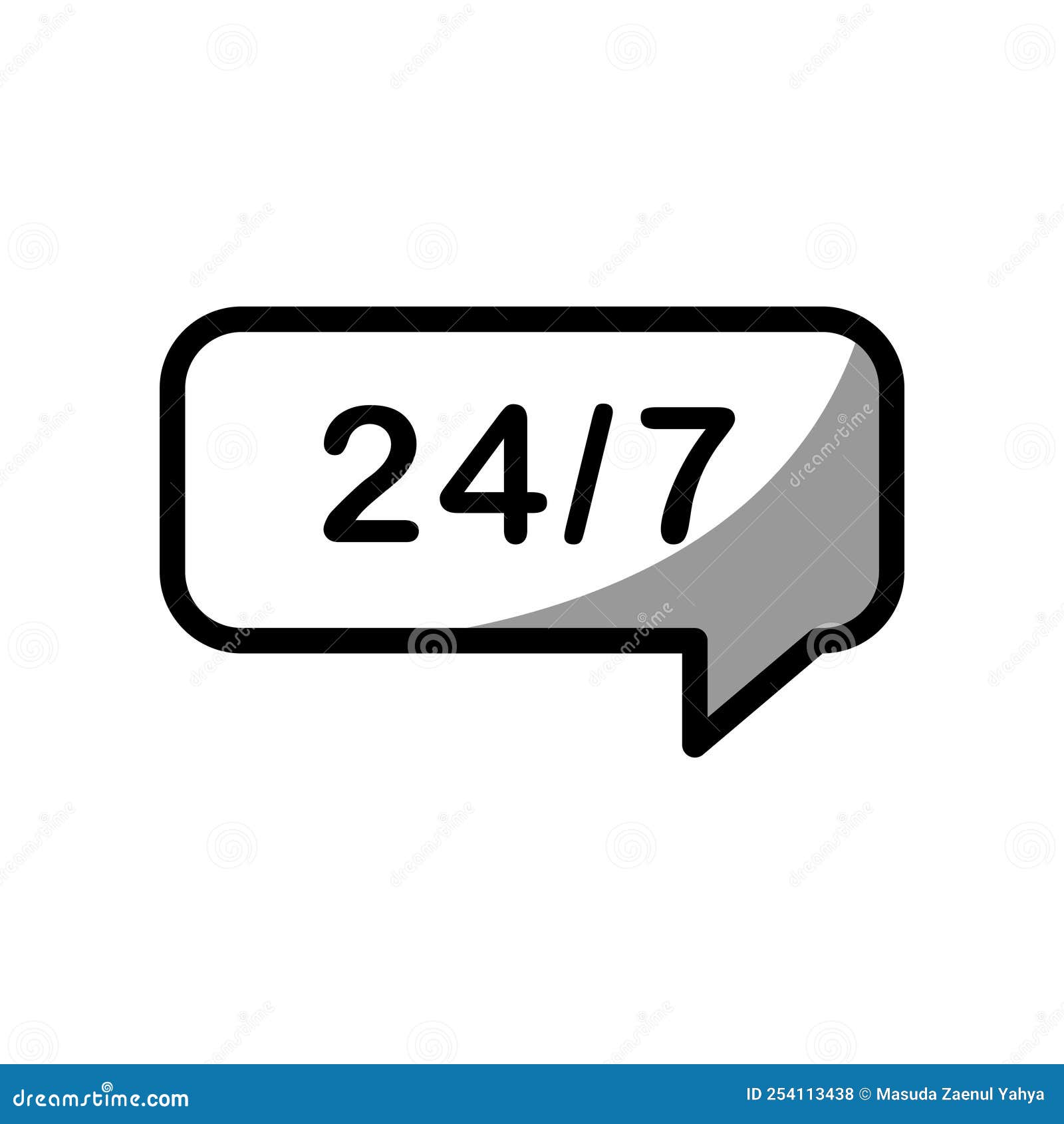 Illustration Vector Graphic of 24 7 Label Icon Stock Vector ...