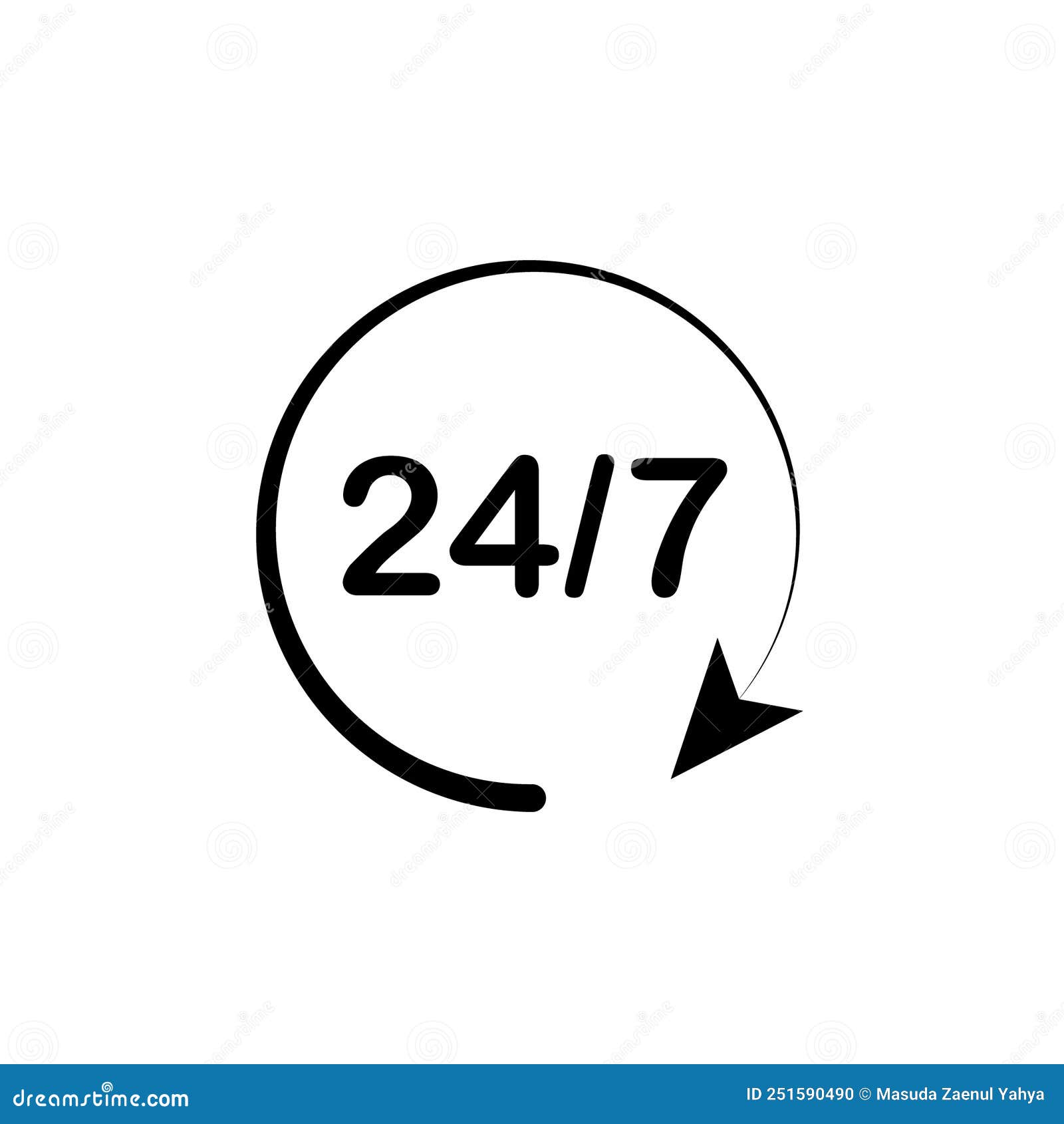 Illustration Vector Graphic of 24 7 Label Icon Stock Vector ...