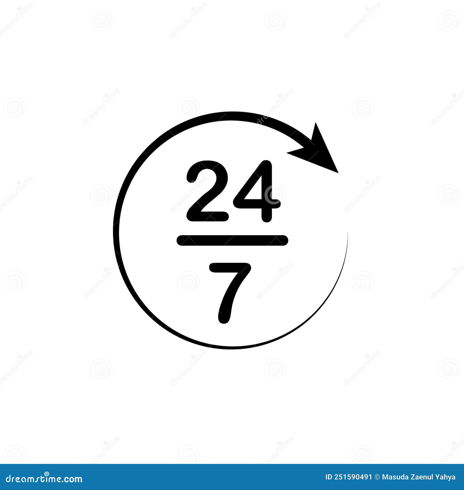 Illustration Vector Graphic of 24 7 Label Icon Stock Vector ...