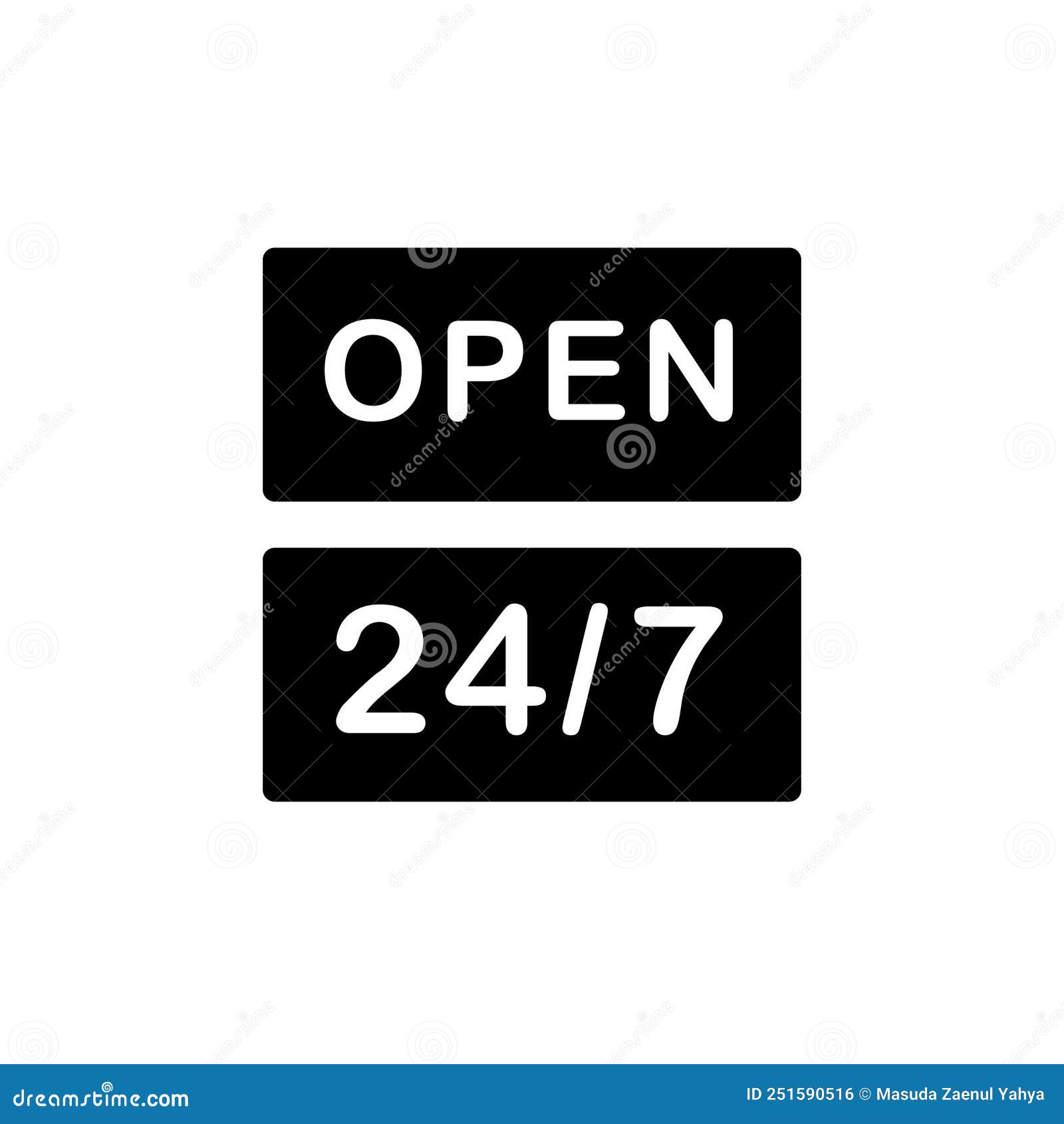 Illustration Vector Graphic of 24 7 Label Icon Stock Vector ...