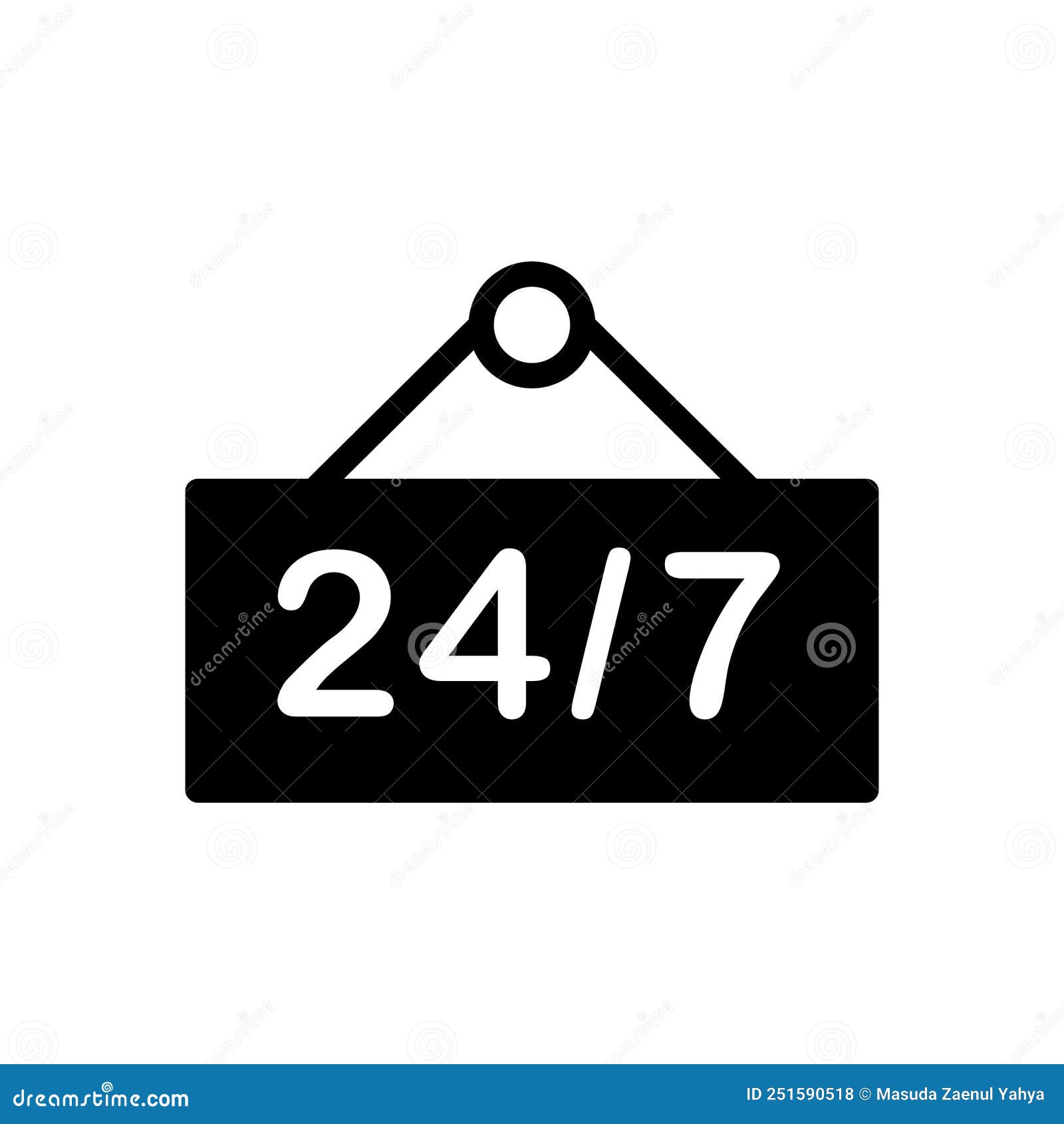 Illustration Vector Graphic of 24 7 Label Icon Stock Vector ...