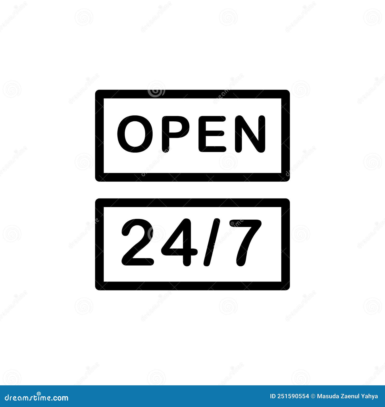 Illustration Vector Graphic of 24 7 Label Icon Stock Vector ...