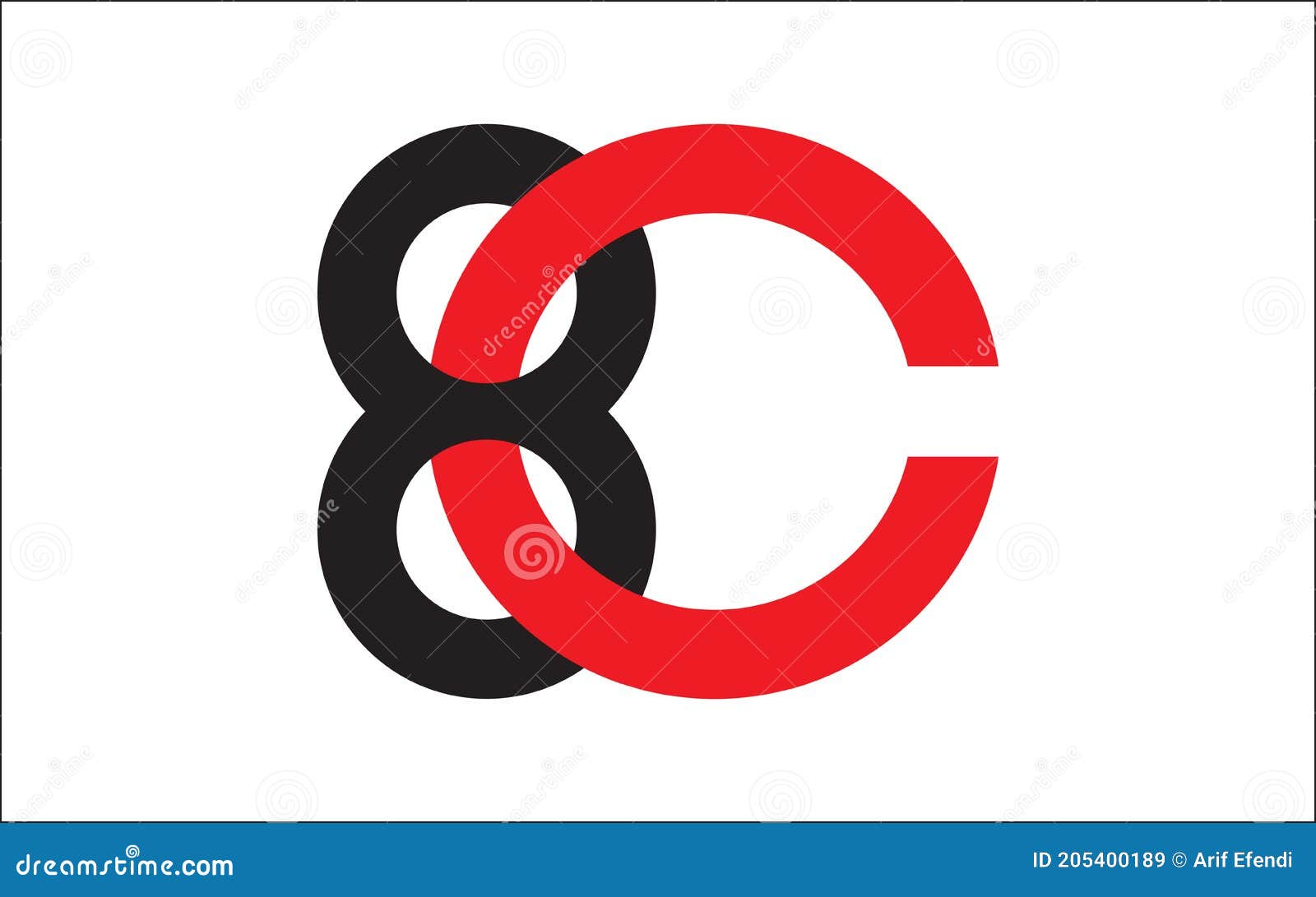 Illustration Vector Graphic of Letter 8C Icon Logo Template Design ...