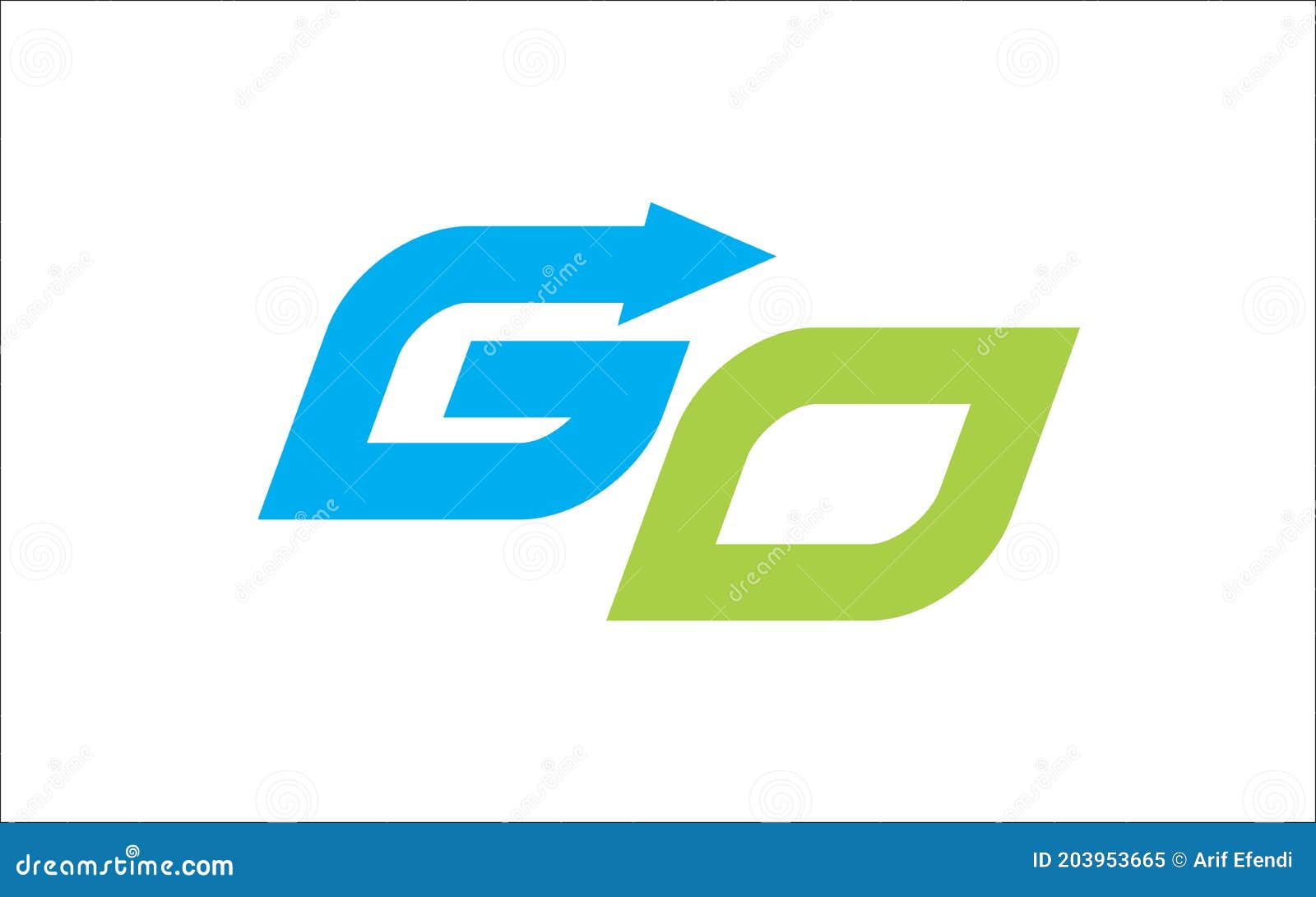 Illustration Vector Graphic of Letter GO Icon Logo Design Template ...