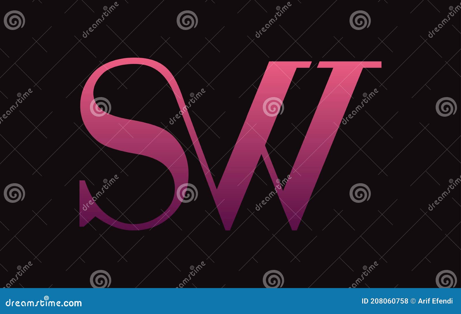 Illustration Vector Graphic of Letter SW Icon Logo Template Design ...