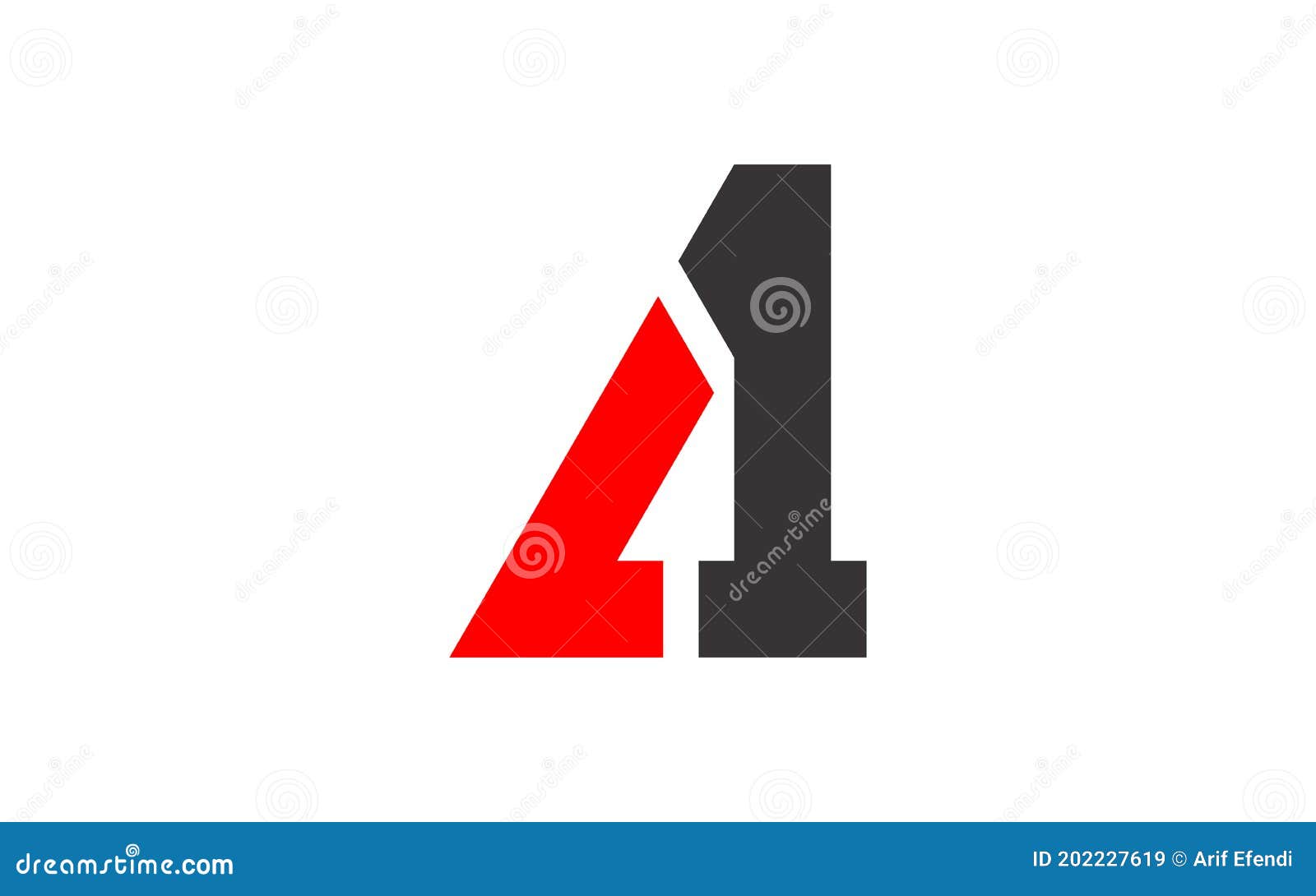 Illustration Vector Graphic of the Letters a and 1 for the Logo Design ...