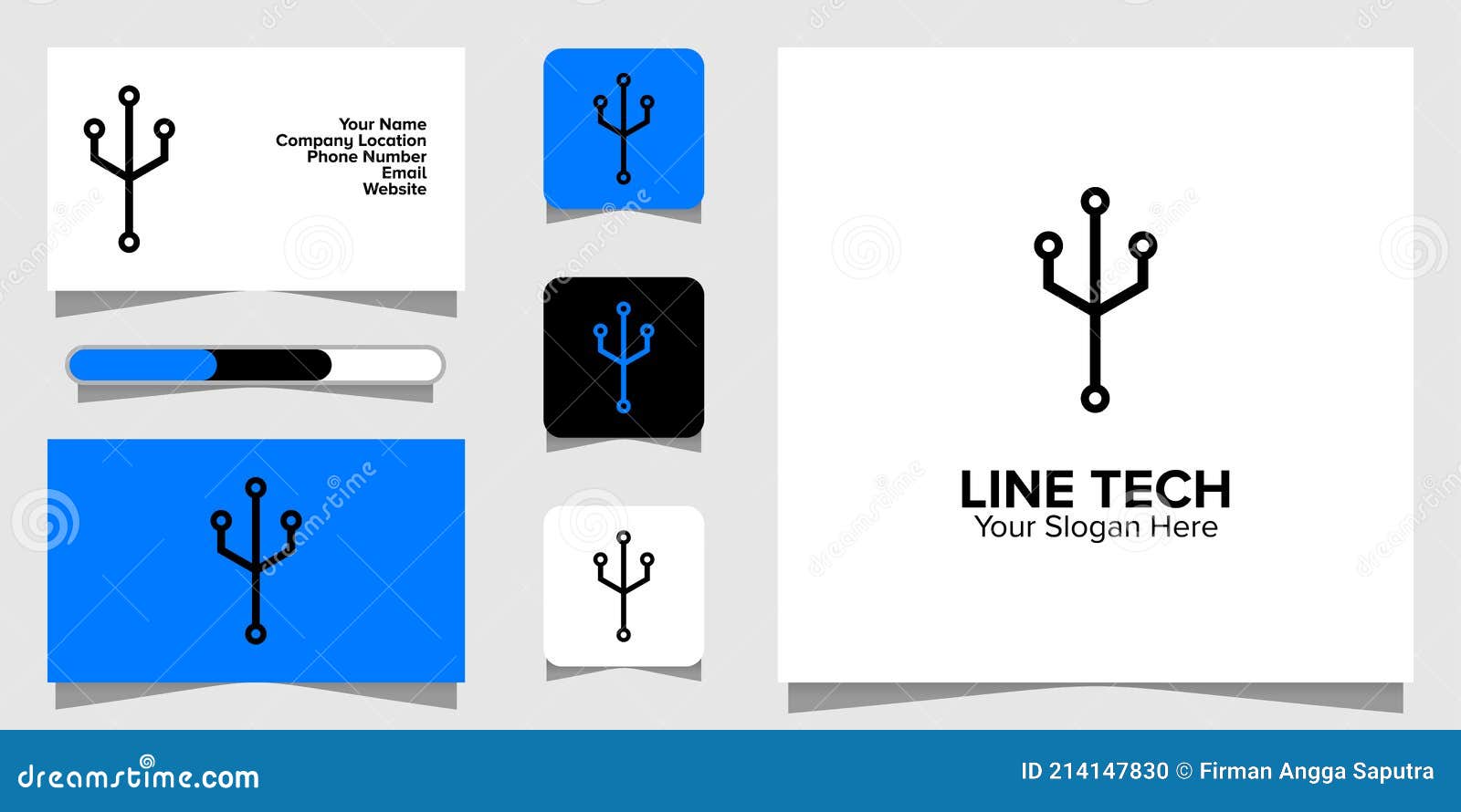 Illustration Vector Graphic of Line Tech Logo Stock Vector ...