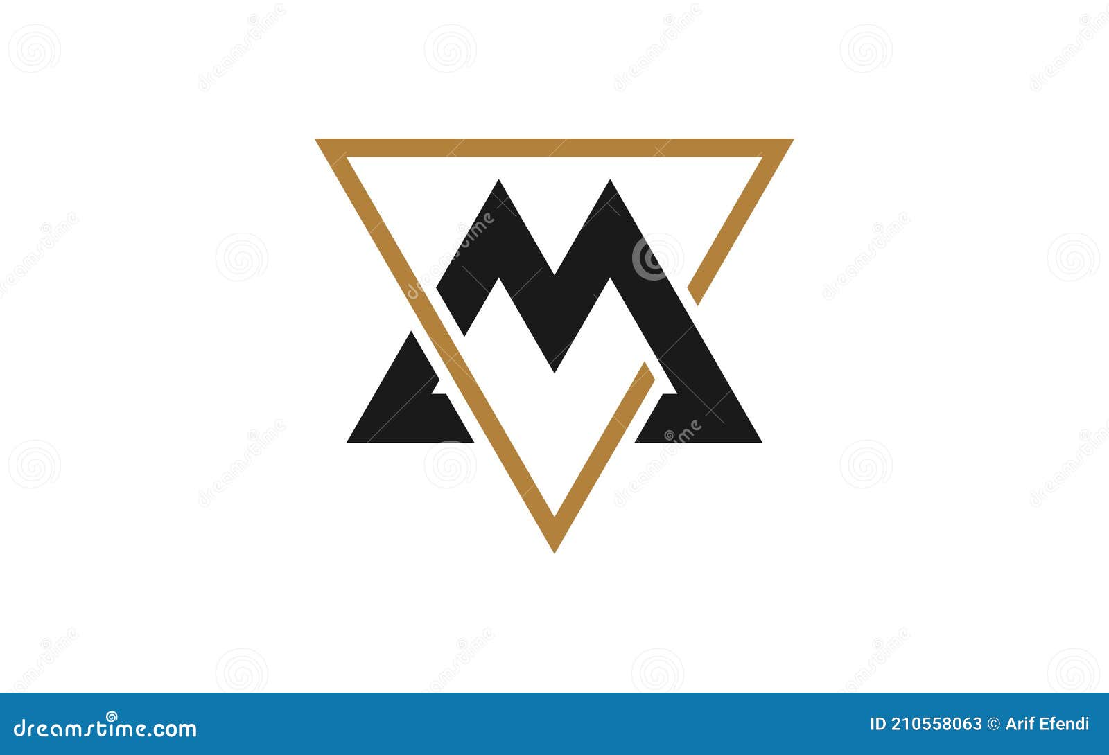 Illustration Vector Graphic of M Letter with Triangle Icon Logo ...