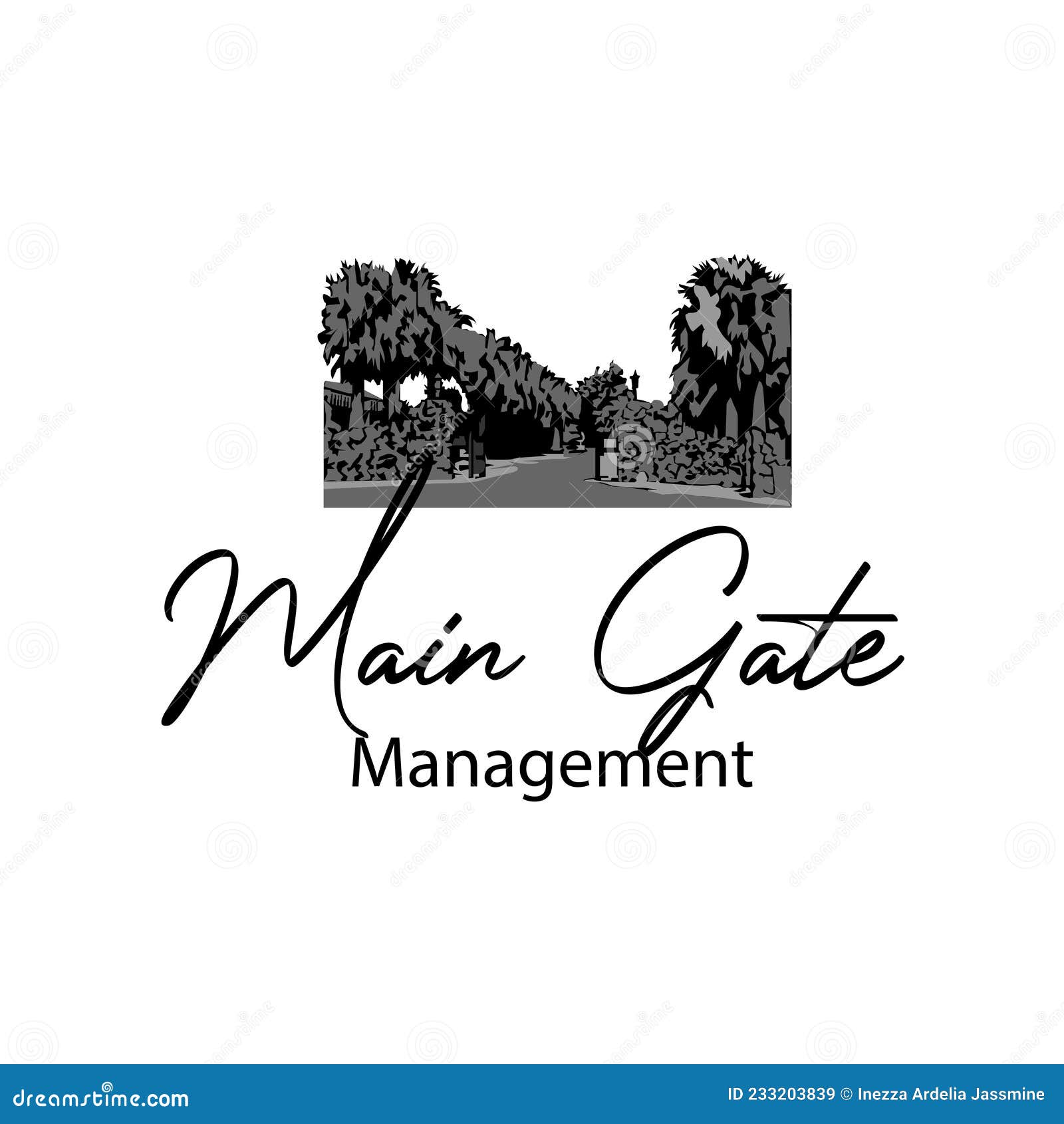 Illustration Vector Graphic of Main Gate Stock Vector - Illustration of ...