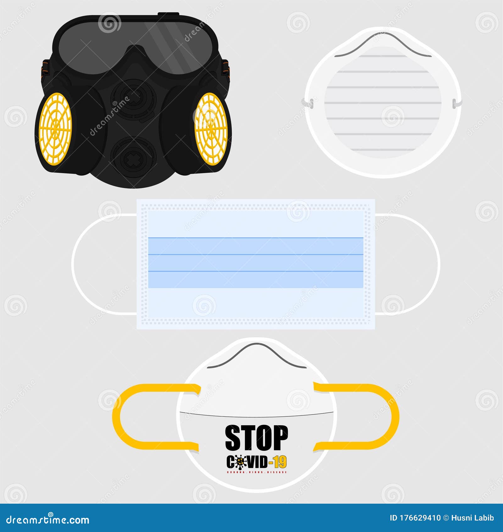 Illustration Vector Graphic of Masker Set Stock Vector - Illustration ...