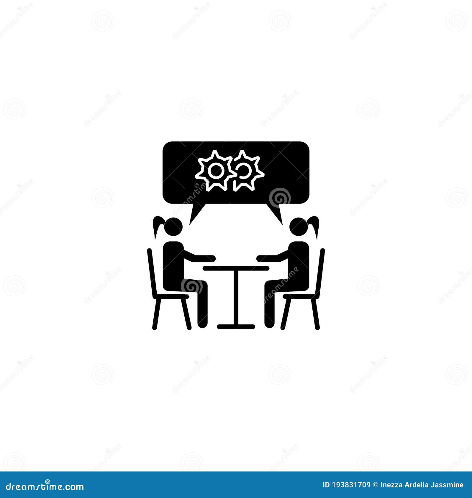 Meeting Icon, Illustration Design Template Stock Vector - Illustration ...