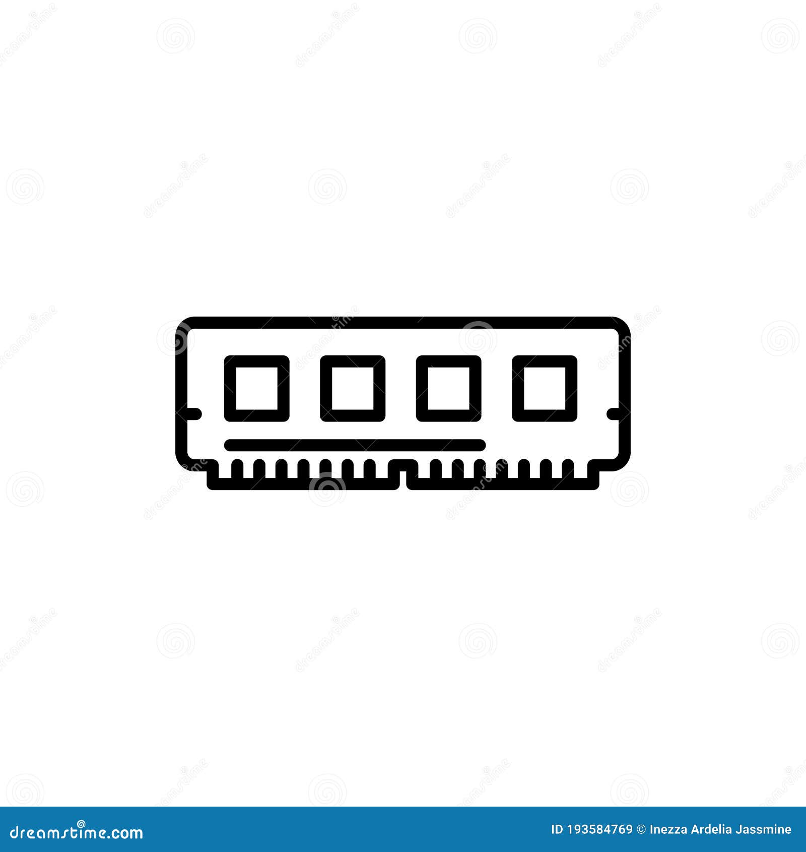 Memory PC Icon. Vector Design Template Stock Vector - Illustration of ...