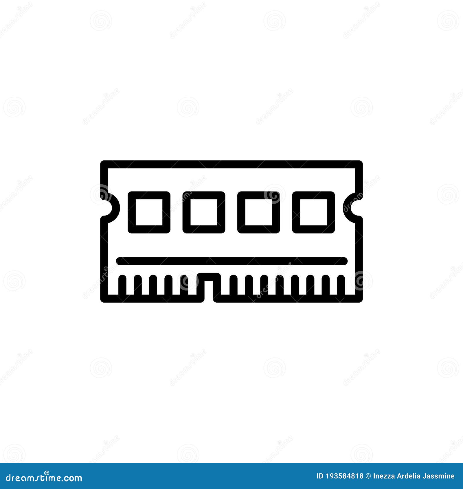Memory PC Icon. Vector Design Template Stock Vector - Illustration of ...