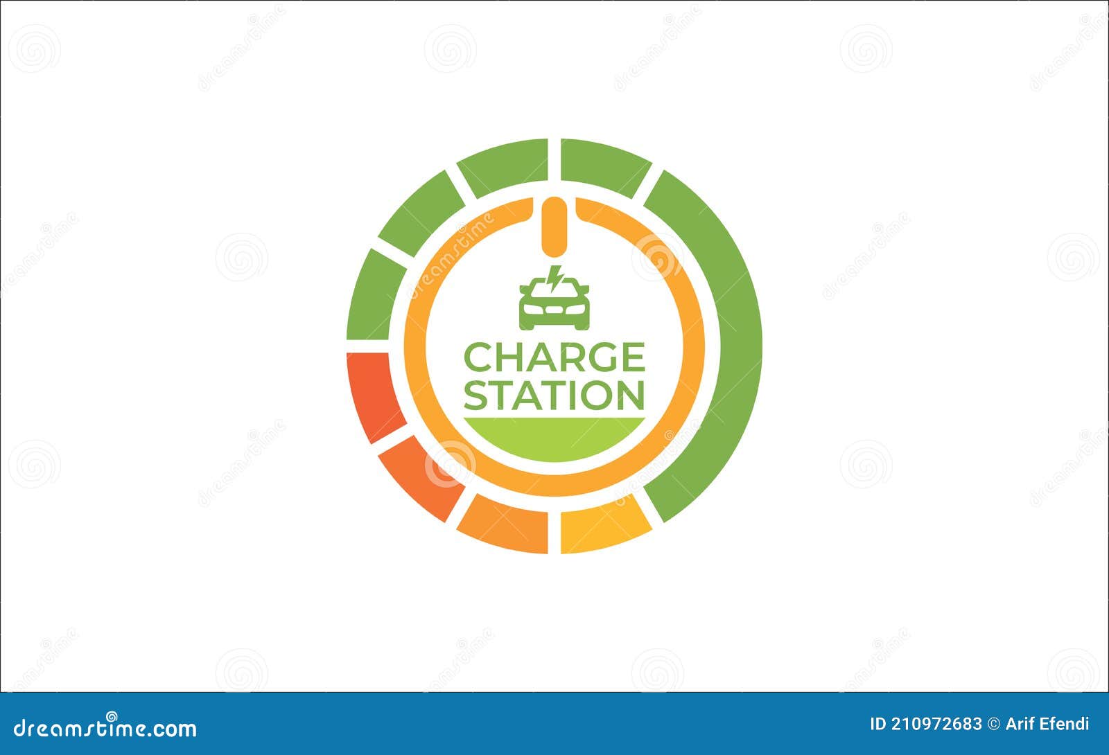 Illustration Vector Graphic of Modern Electric Charging Car Logo Design ...