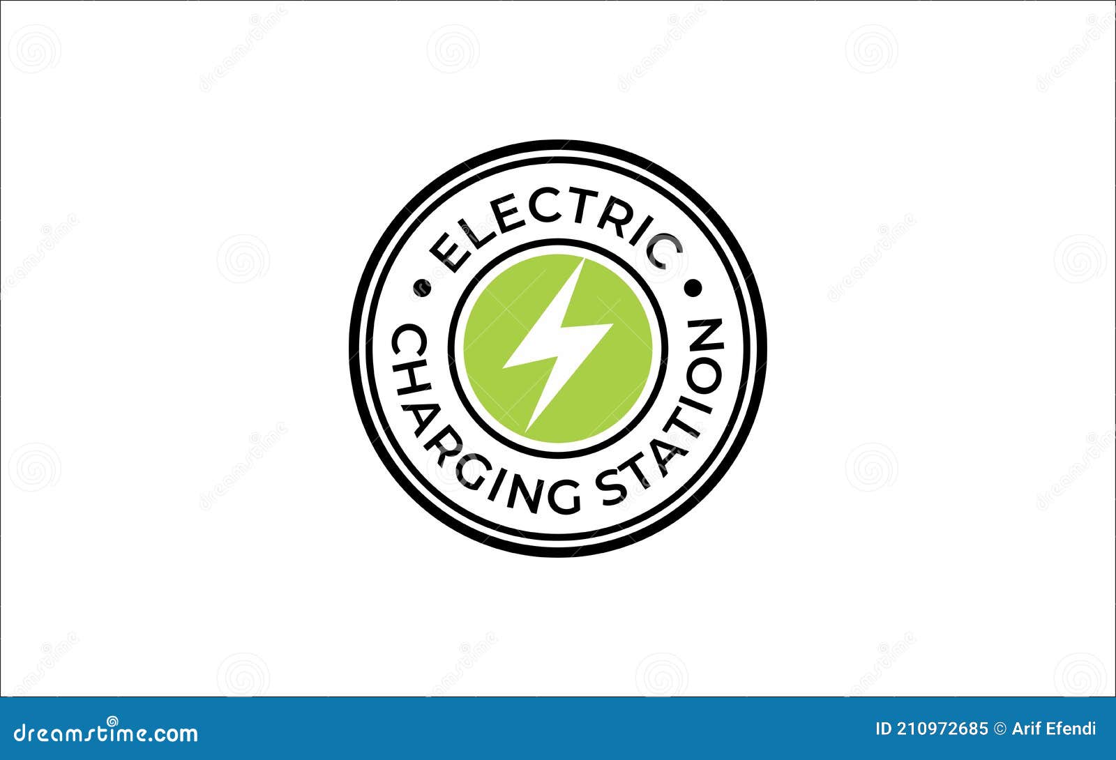 Illustration Vector Graphic of Modern Electric Charging Car Logo Design ...