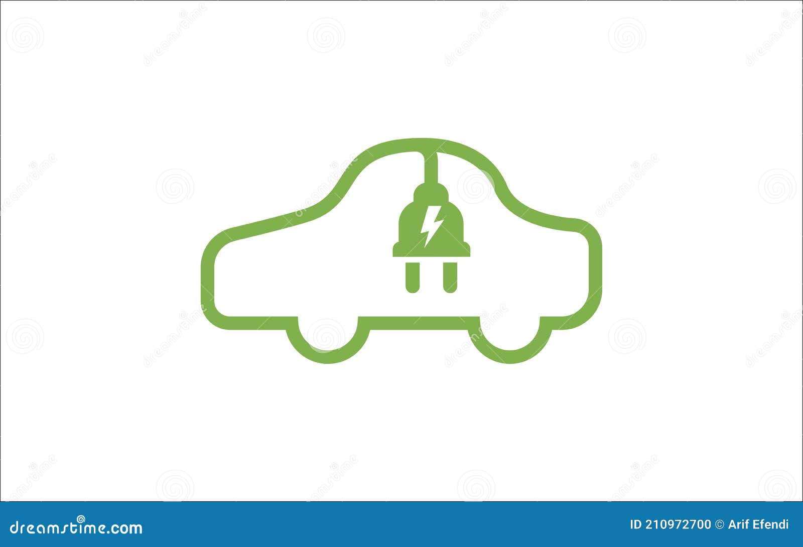 Illustration Vector Graphic of Modern Electric Charging Car Logo Design ...