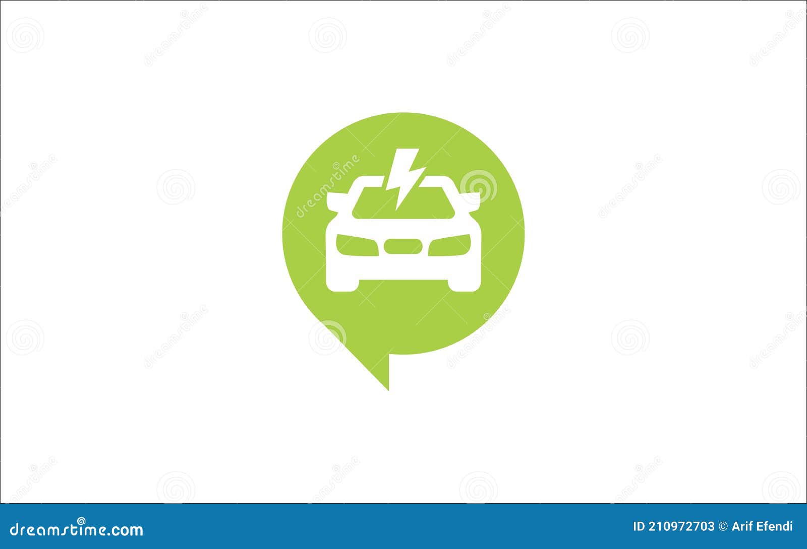 Illustration Vector Graphic of Modern Electric Charging Car Logo Design ...