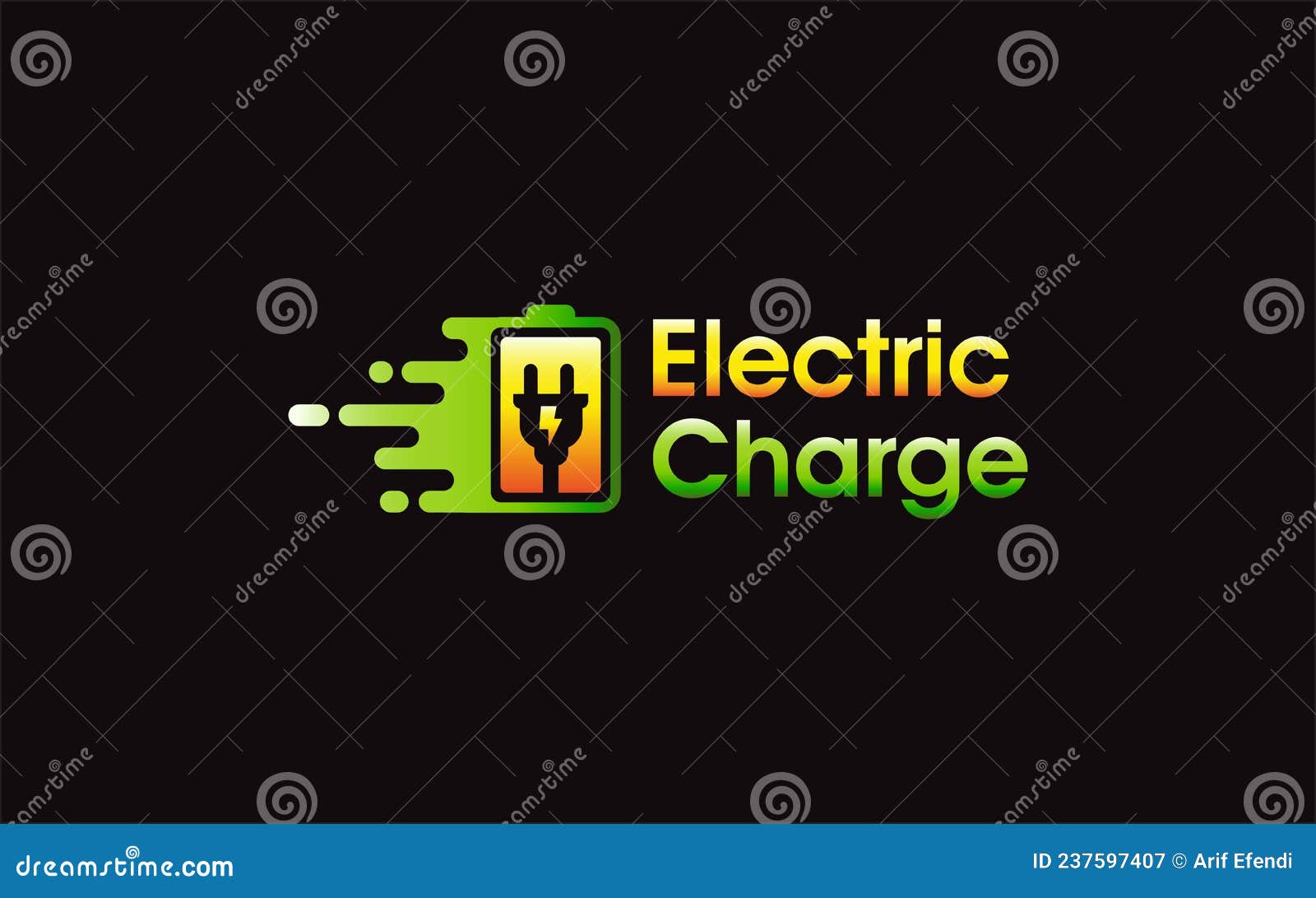 Illustration Vector Graphic of Modern Electric Charging Car Logo Design ...
