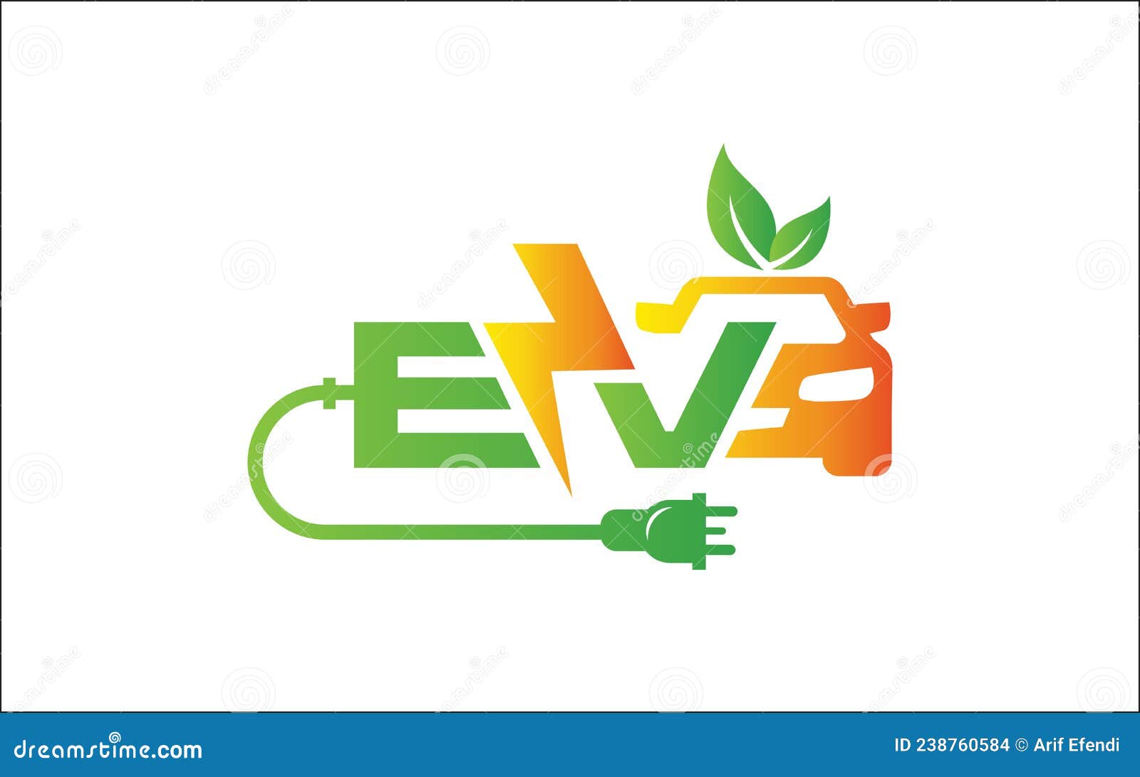 Illustration Vector Graphic of Modern Electric Charging Car Logo Design ...