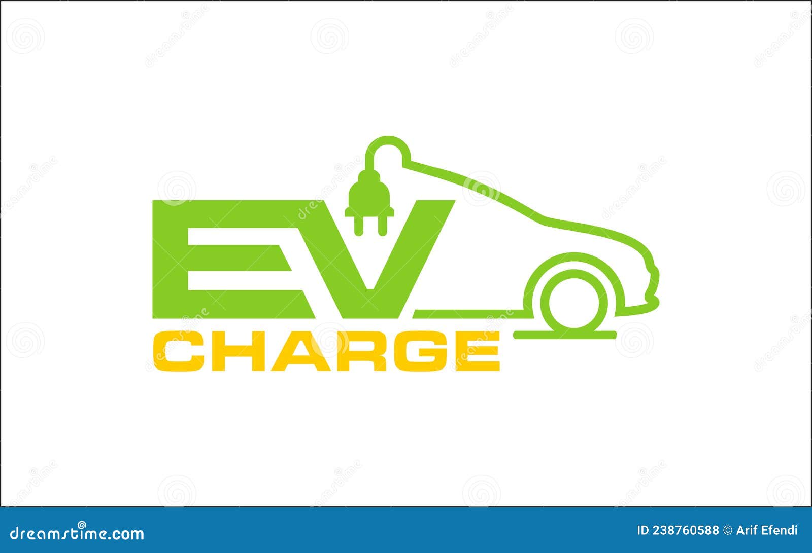 Illustration Vector Graphic of Modern Electric Charging Car Logo Design ...