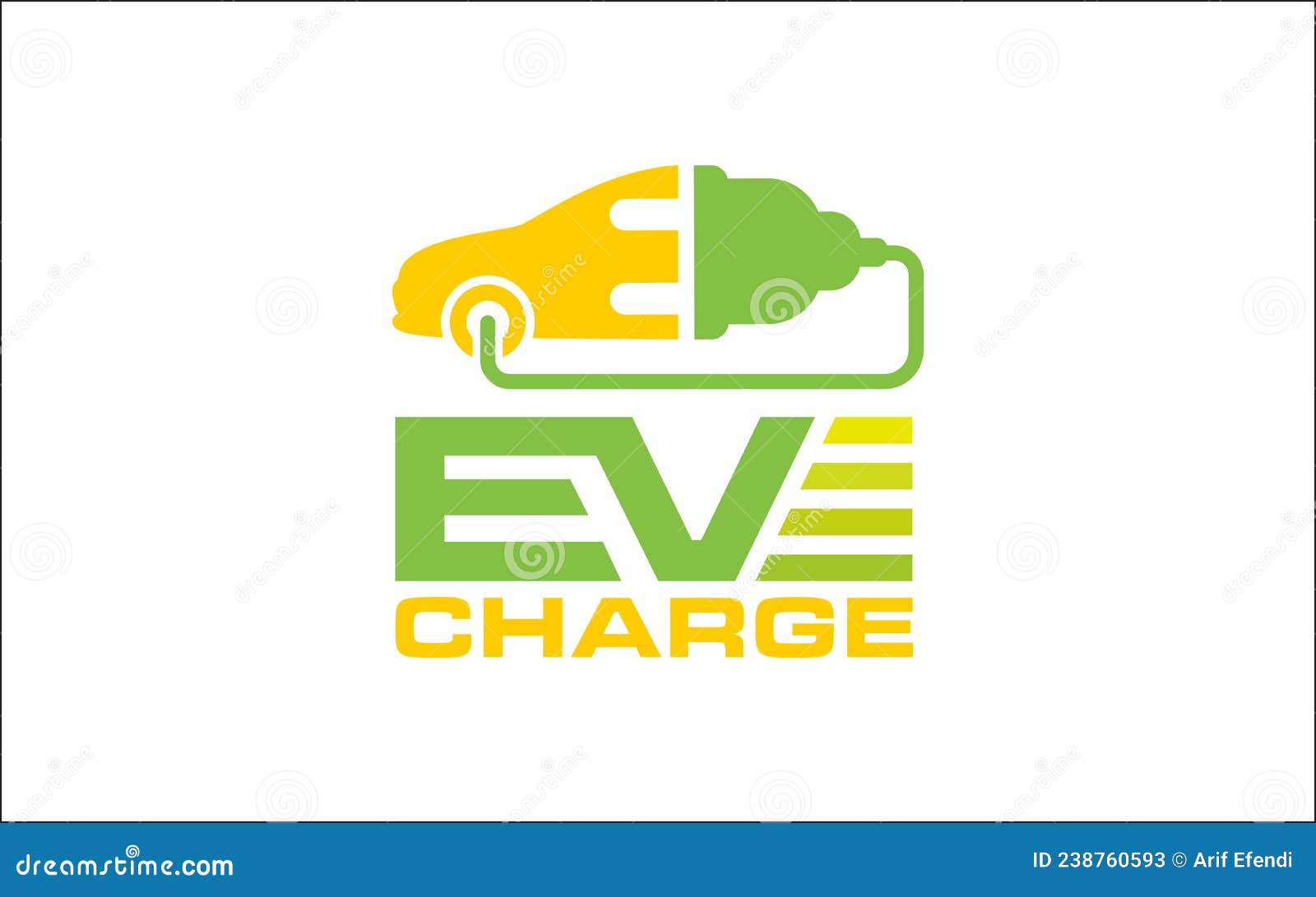 Illustration Vector Graphic of Modern Electric Charging Car Logo Design ...
