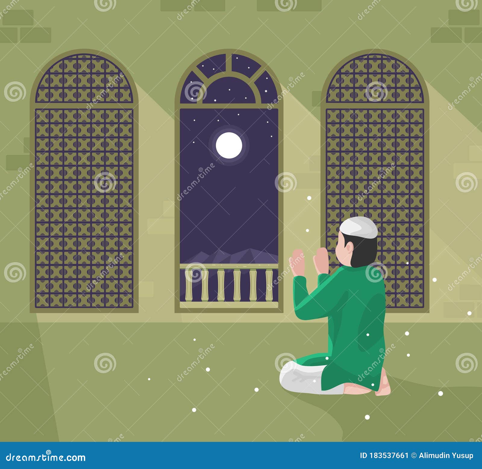 Illustration Vector Graphic of Muslim Praying Stock Vector ...