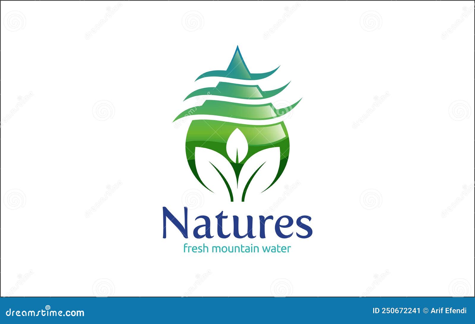 Illustration Graphic Vector of Natural Fresh Mountain Water Logo Design ...