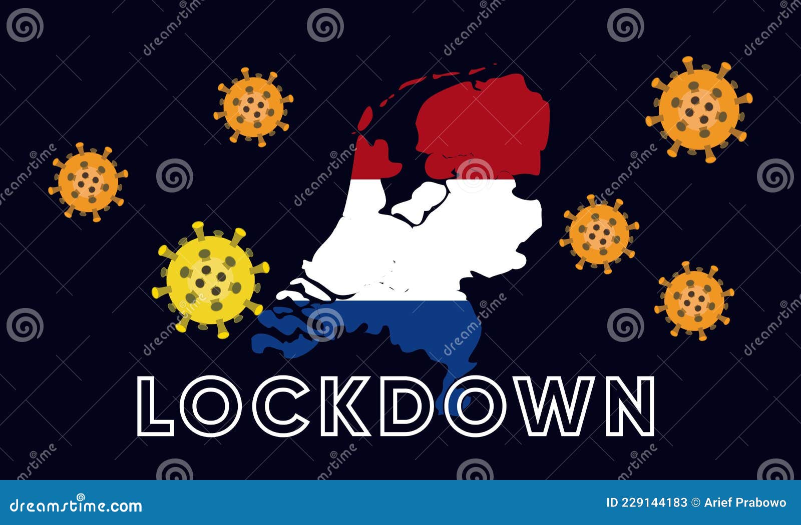 Illustration Vector Graphic of Netherlands Lockdown. Coronavirus ...
