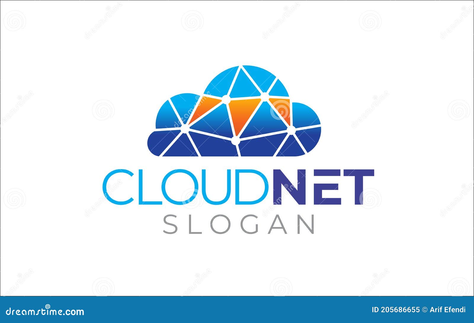 Illustration Vector Graphic of Network Data Cloud Logo Design Template ...