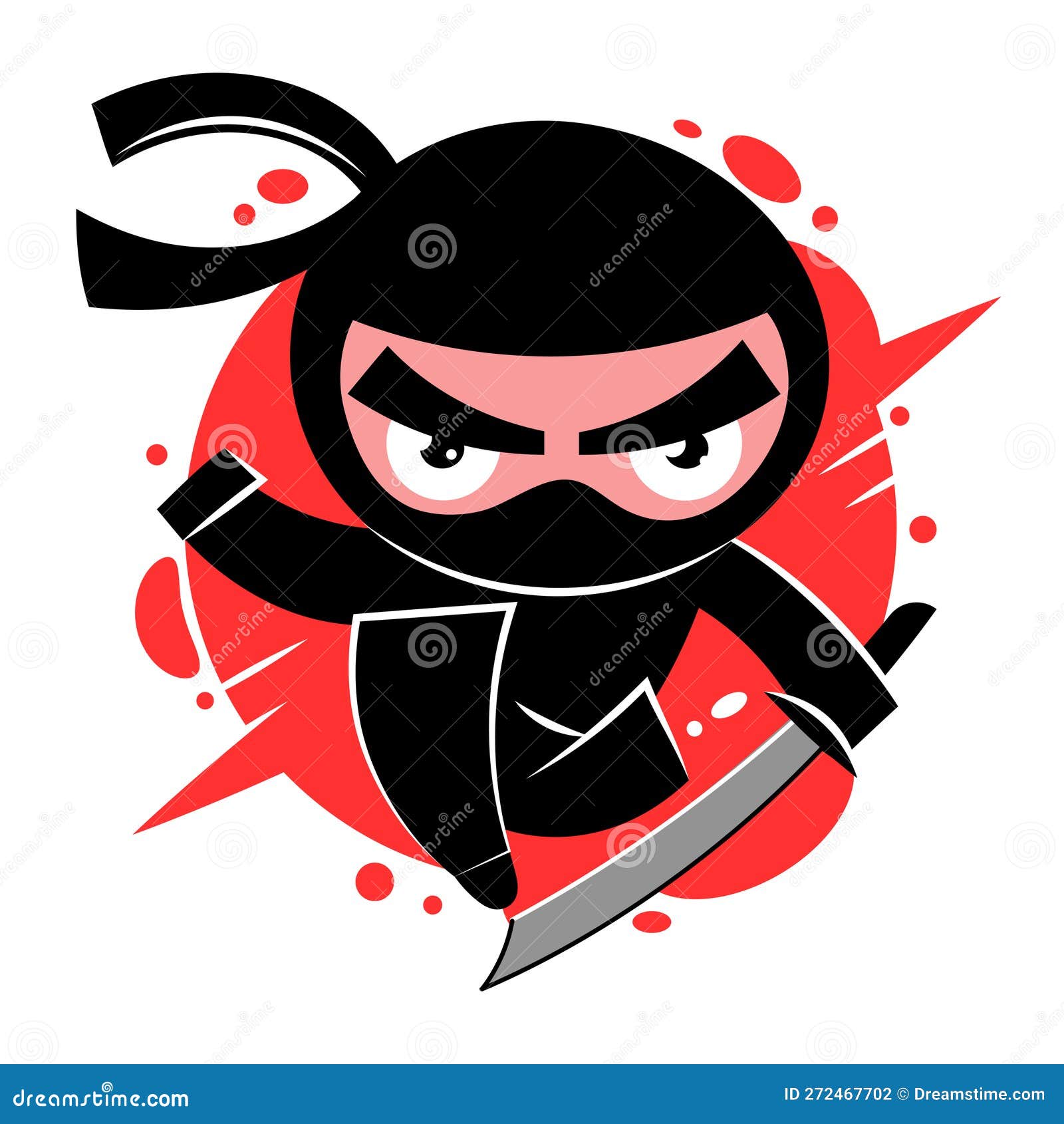 Illustration Vector Graphic of Ninja. Ninja Minimalist Style Isolated ...
