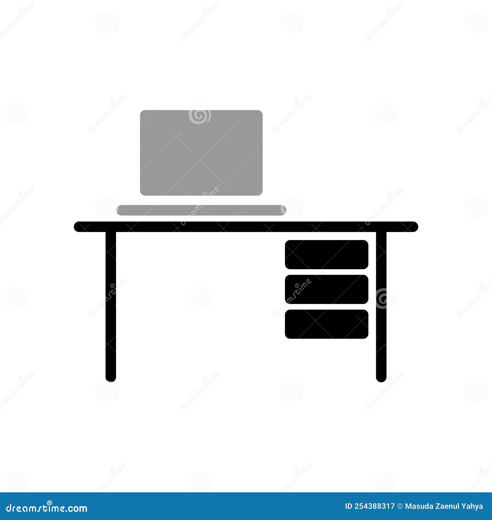 Illustration Vector Graphic of Office Table Icon Stock Vector ...