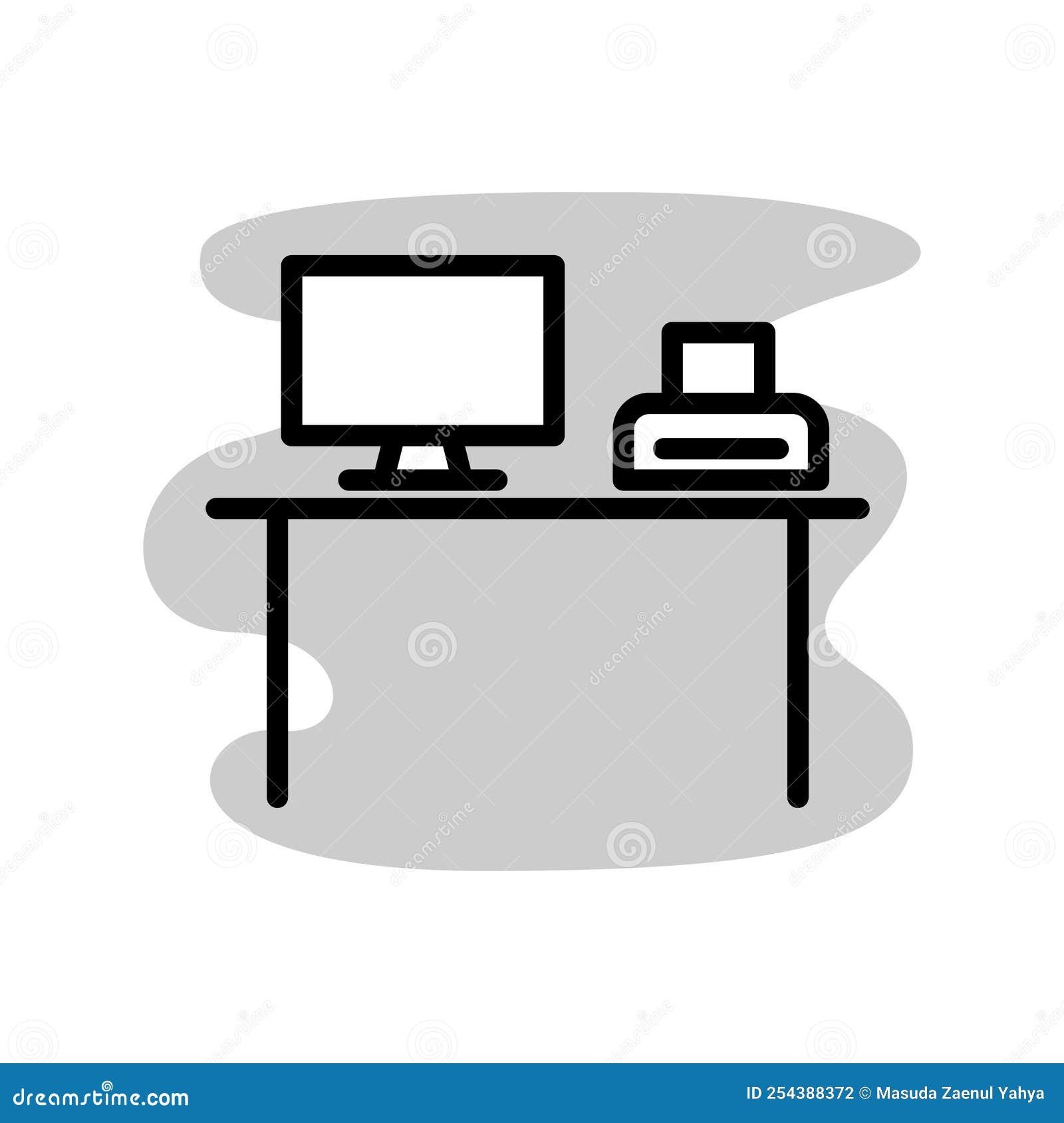 Illustration Vector Graphic of Office Table Icon Stock Vector ...