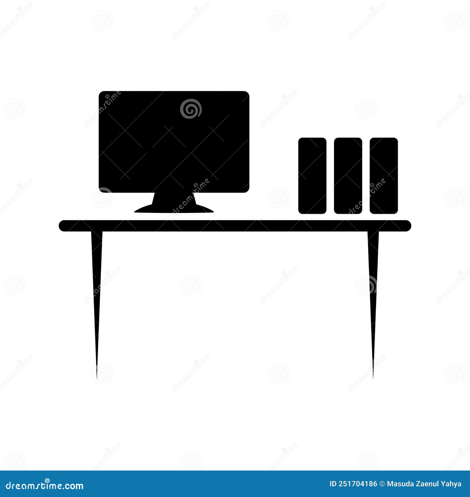 Illustration Vector Graphic of Office Table Icon Stock Vector ...