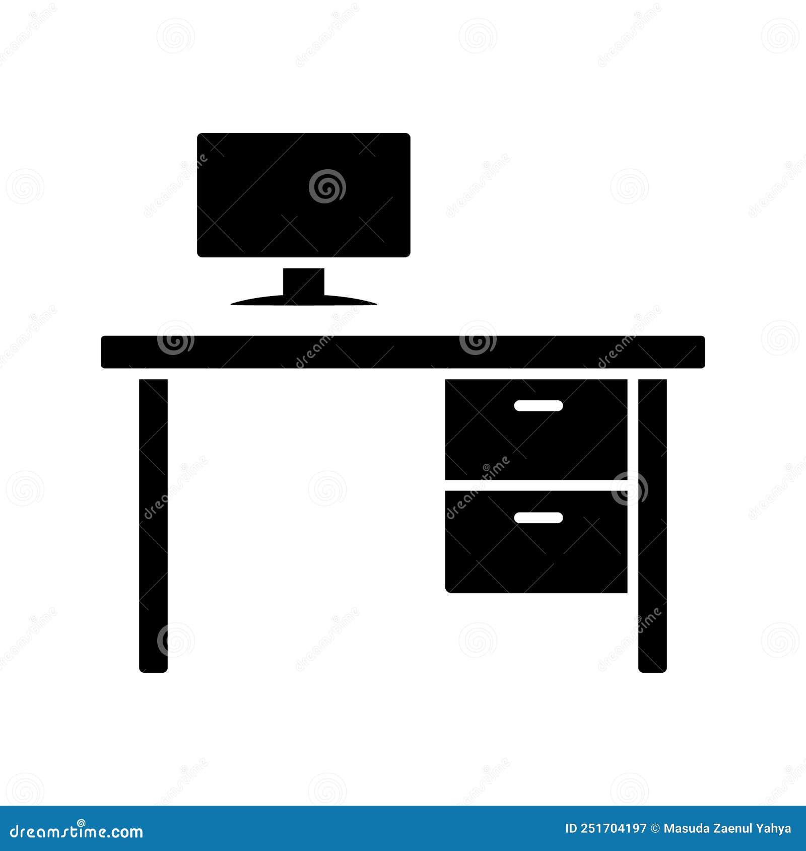 Illustration Vector Graphic of Office Table Icon Stock Vector ...